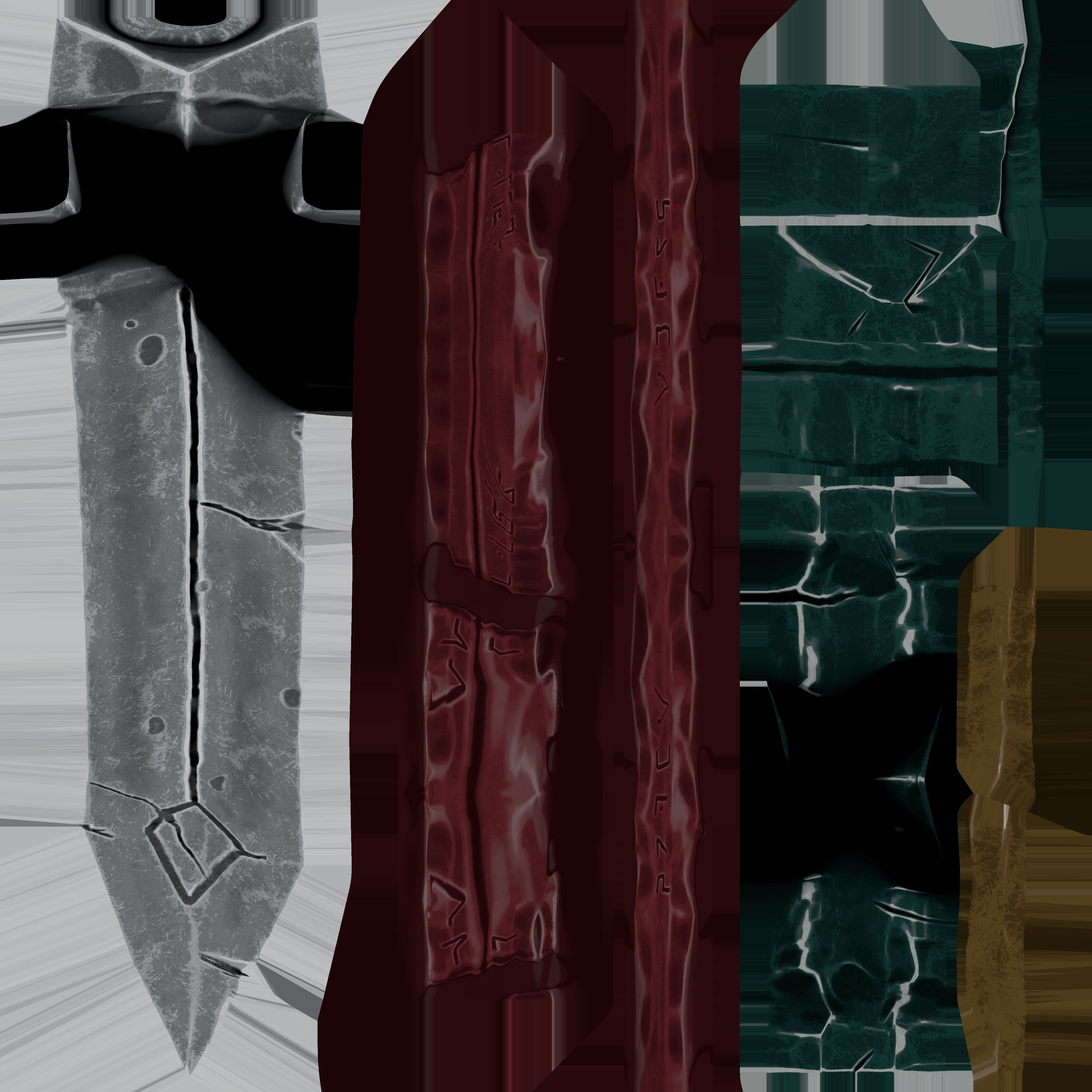 Stylized Handpainted Sword X 3 Free Vr Ar Low Poly 3d Model Cgtrader
