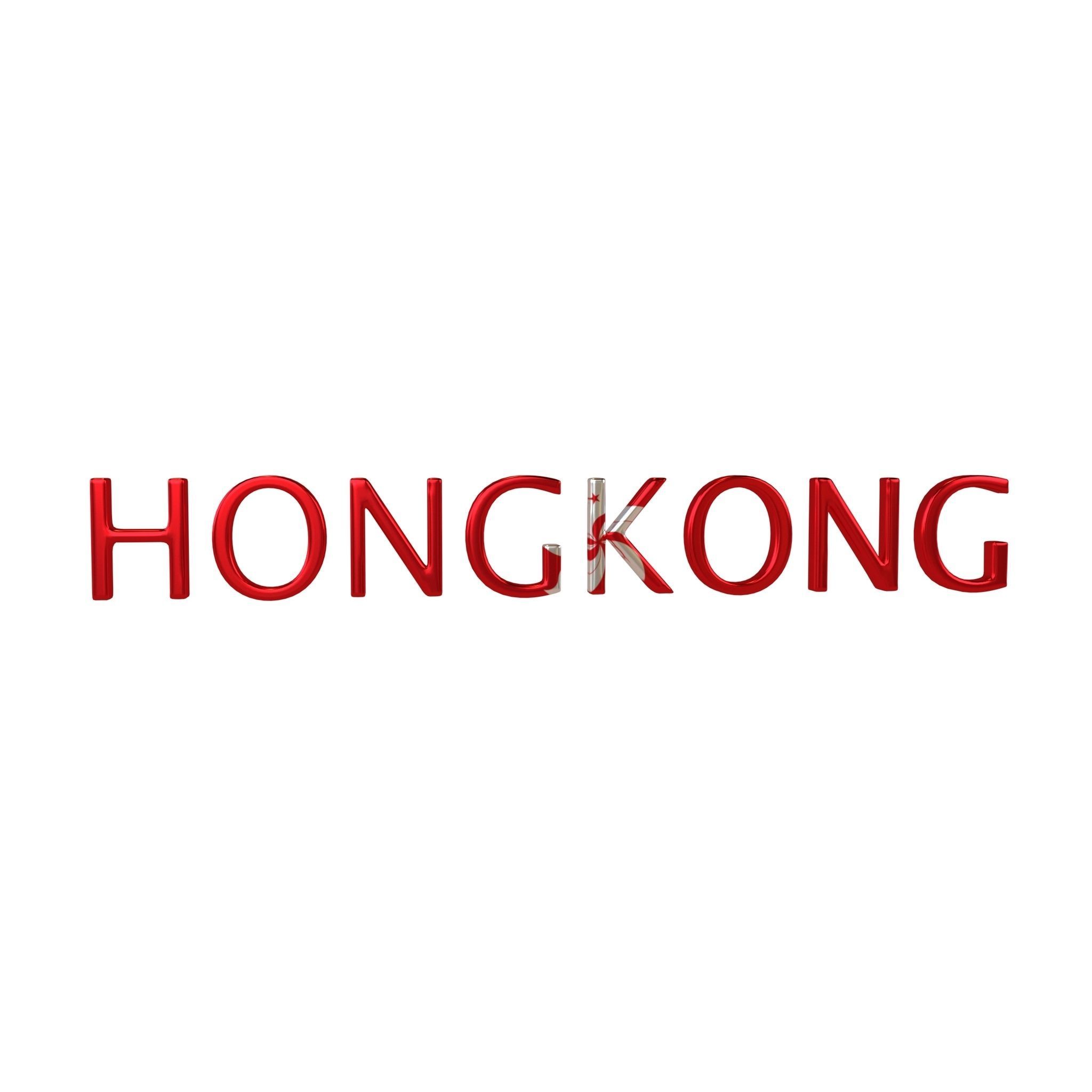 3D model Hong Kong Name Text v1 002 VR / AR / low-poly | CGTrader