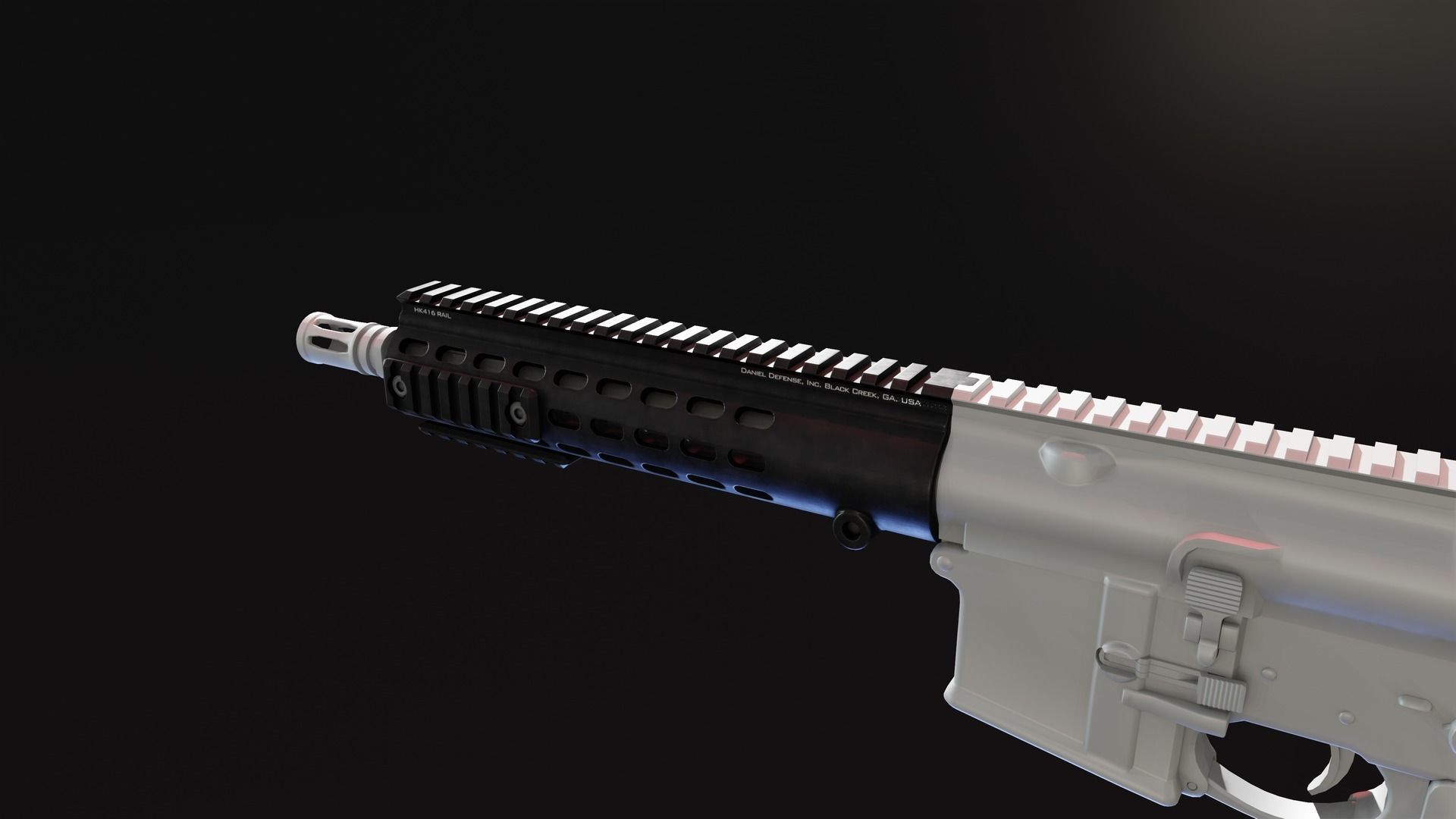 3D model DD Hk416 Compact Handguard VR / AR / low-poly | CGTrader