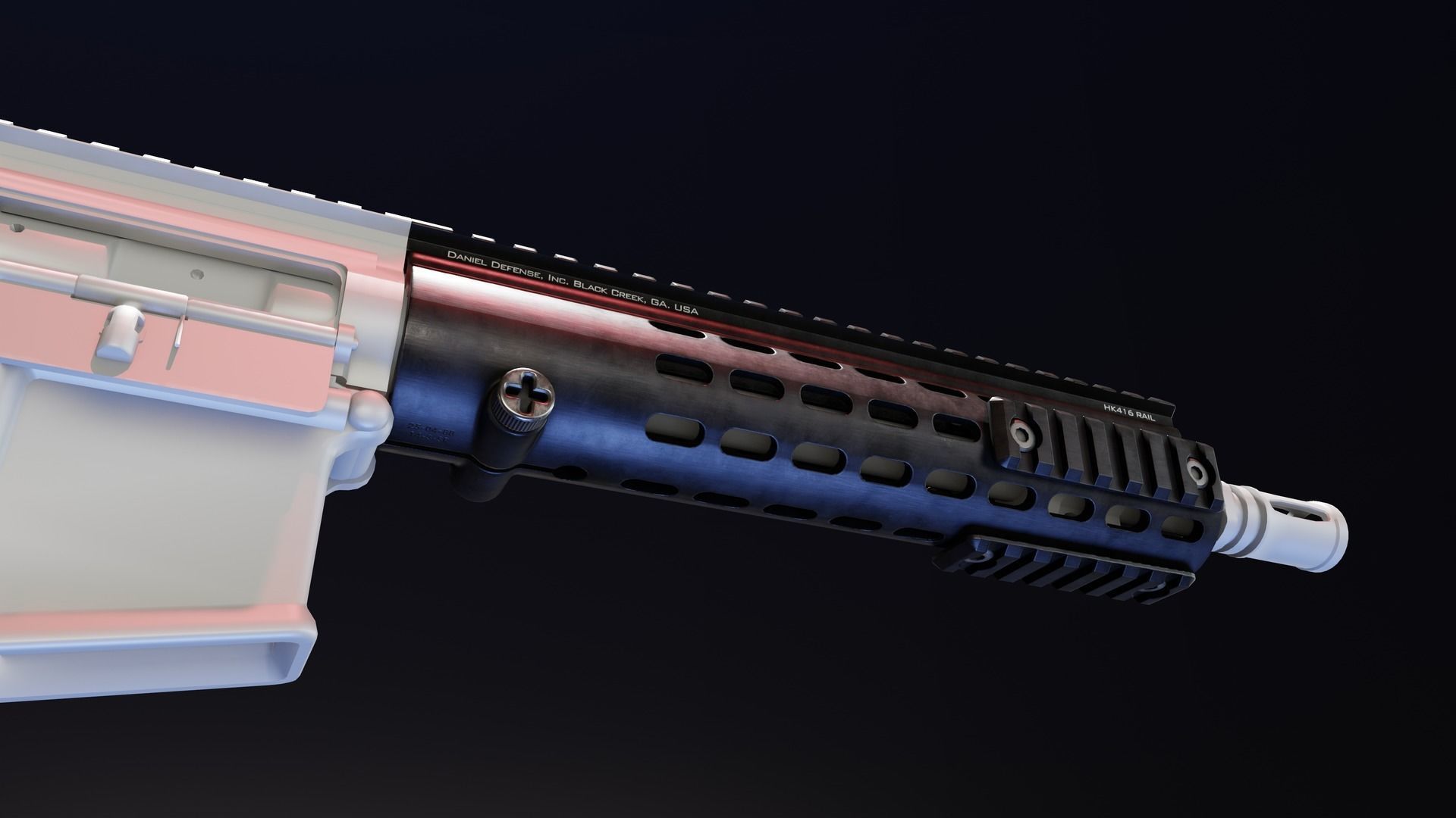 3D model DD Hk416 Compact Handguard VR / AR / low-poly | CGTrader