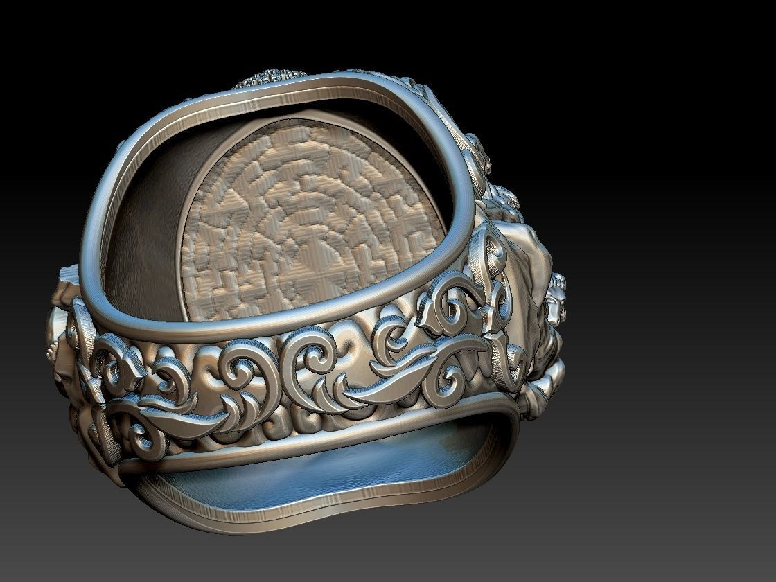 Theseus and Minotaur Greek Mythology Ring - Teseu e Minotauro 3D model ...