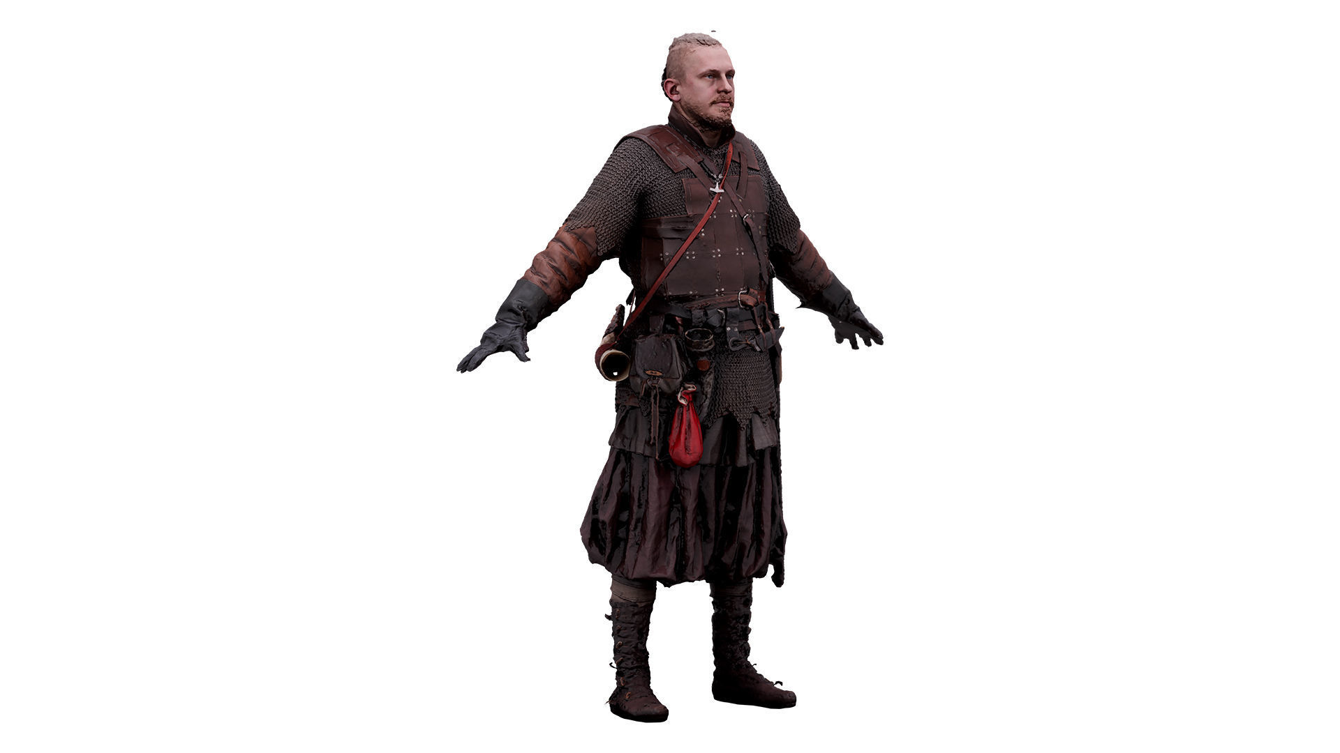 A Pose Raw Body Scan Sigvid Light Pedestrian Viking 3D model | CGTrader