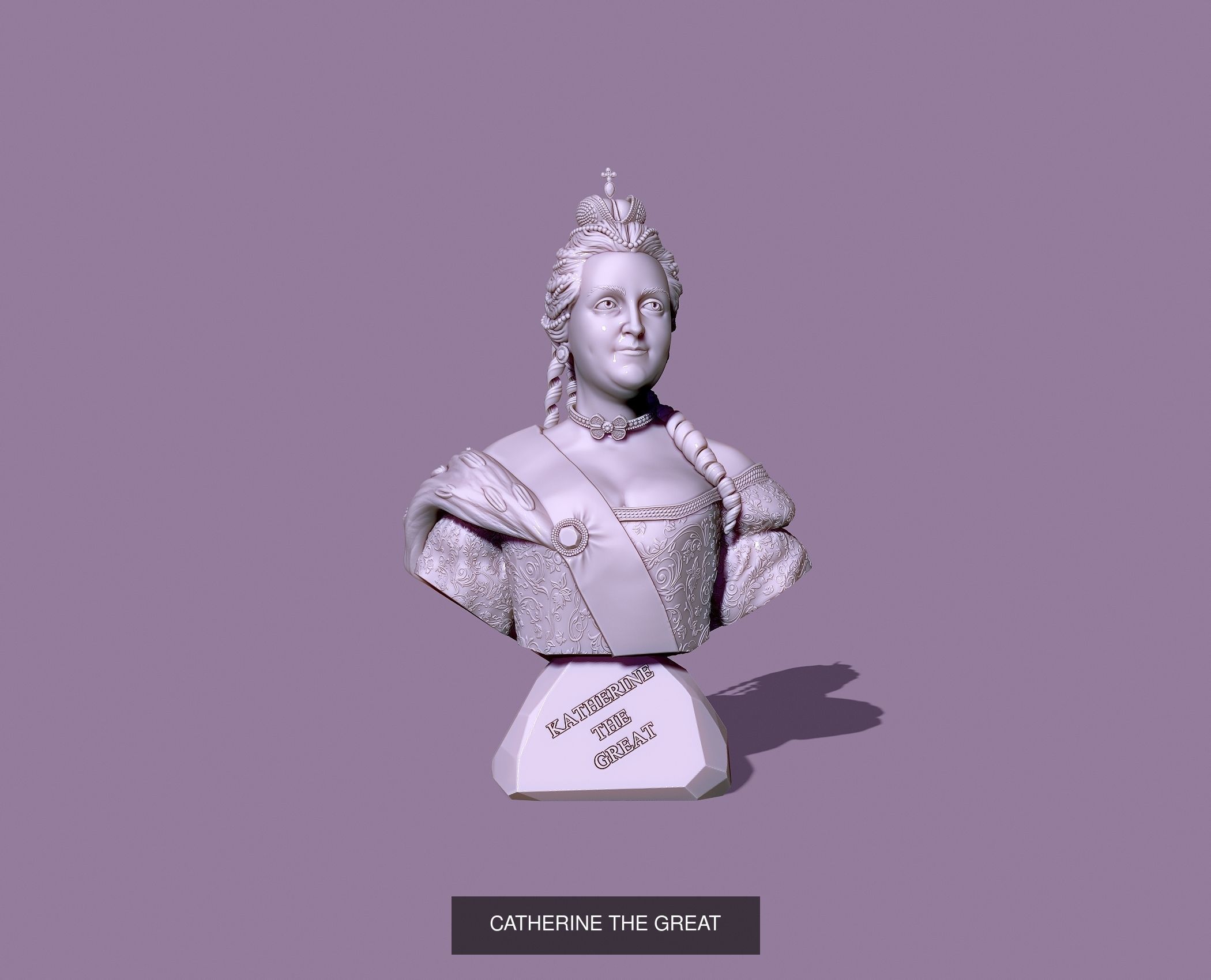 collection of busts of portraits of various historical figures | CGTrader