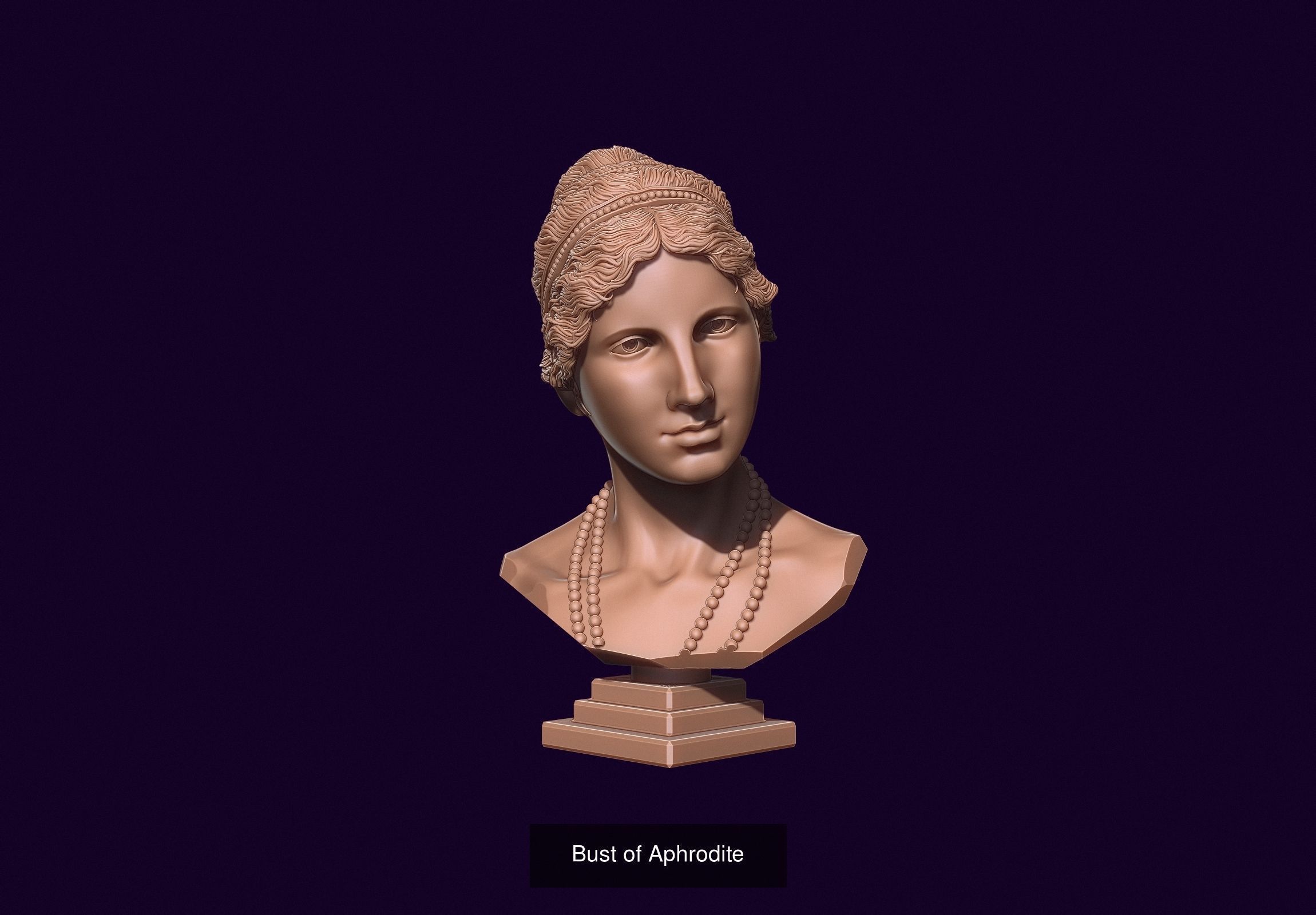 collection of busts of portraits of various historical figures | CGTrader