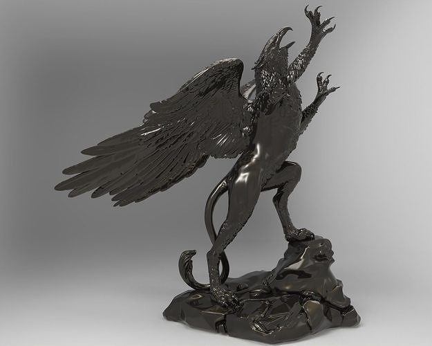 Griffin 3d print model bronze sculpture of 3D model 3D printable | CGTrader