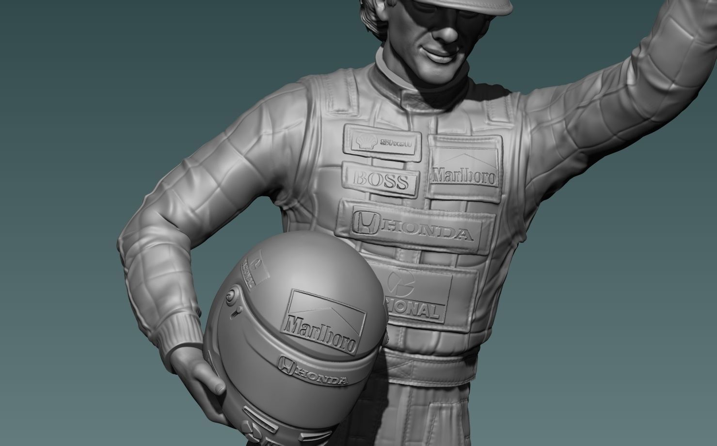 Ayrton Senna Legend 3D model 3D printable | CGTrader
