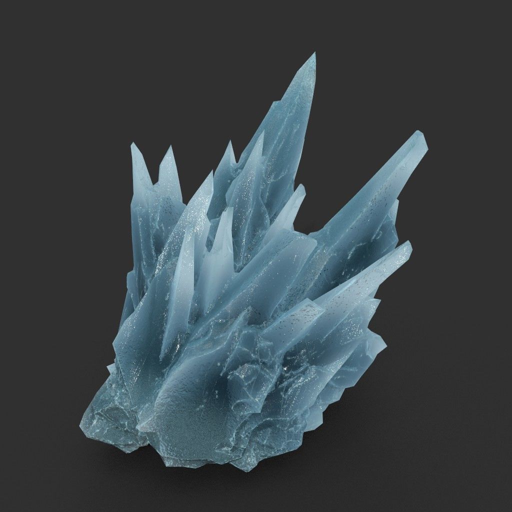 3D model Scifi Spiky Ice 220626 - Ultra HD 16K Textures VR / AR / low ...