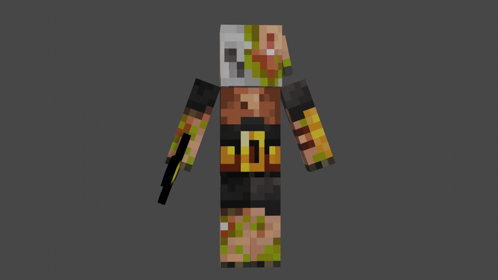 3D model MINECRAFT ZOMBIFIED PIGLIN RIGGED ANIMATED Low-poly 3D model ...