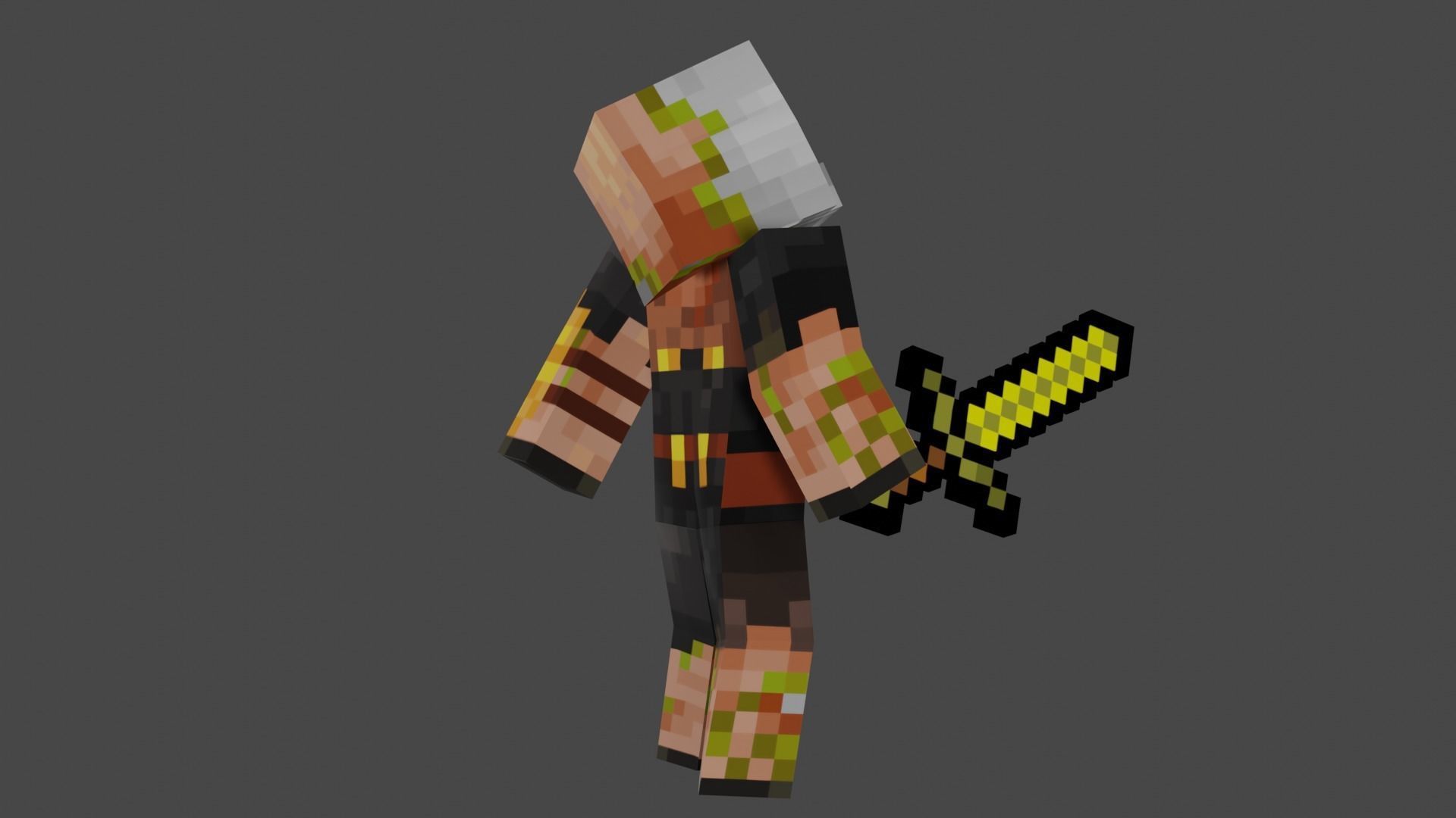 3D model MINECRAFT ZOMBIFIED PIGLIN RIGGED ANIMATED Low-poly 3D model ...