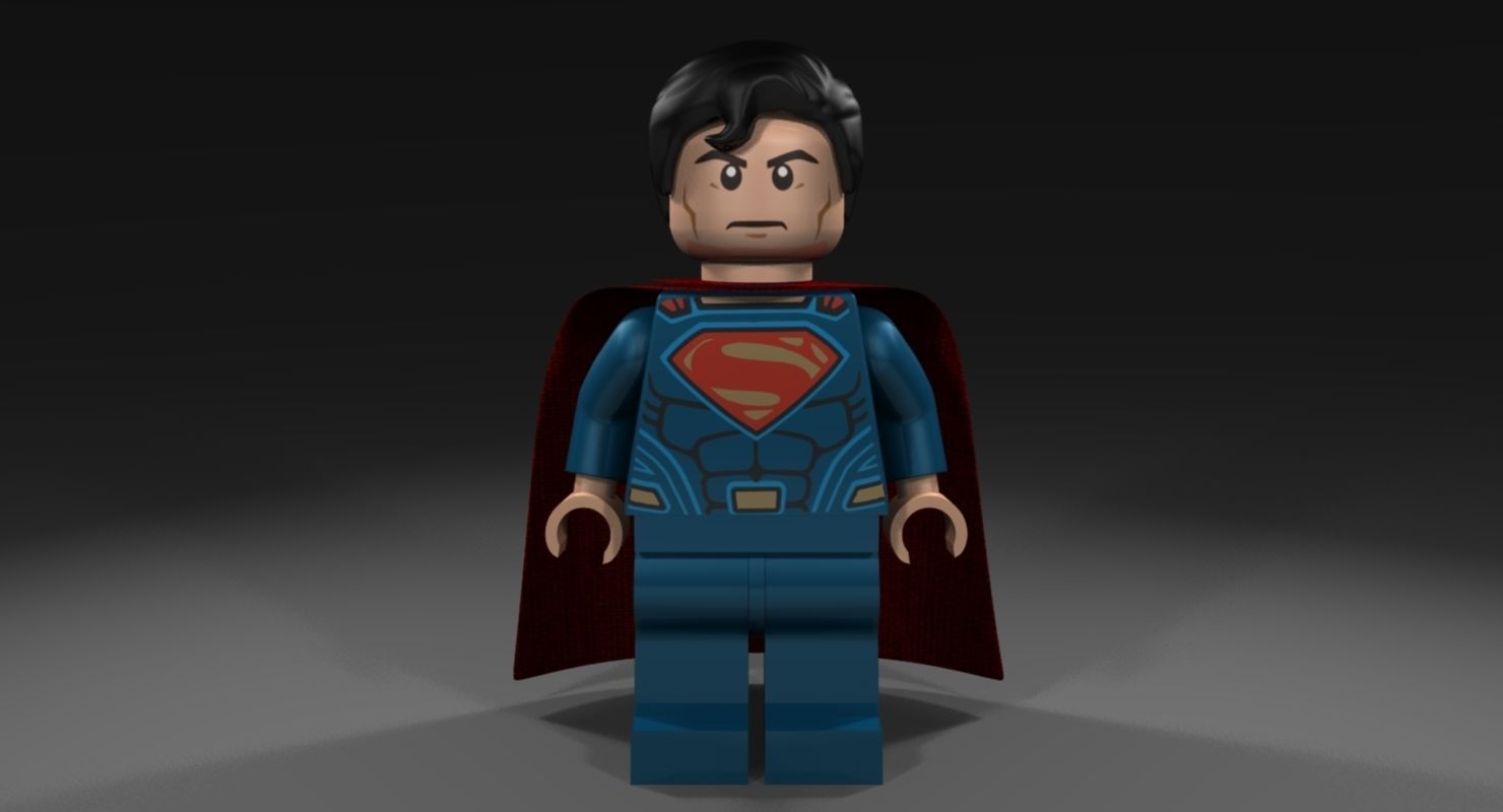 LEGO Superman Batman v Superman 3D model rigged | CGTrader