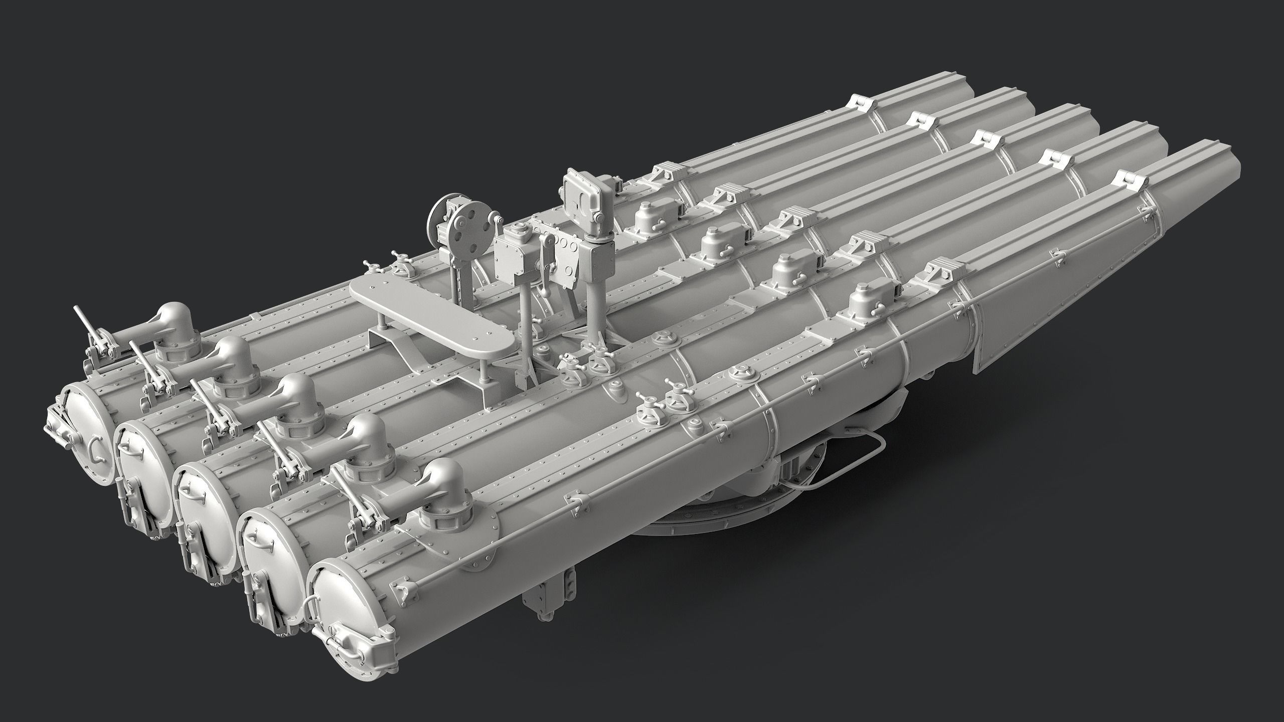 21-inch above water torpedo tubes 3D model | CGTrader
