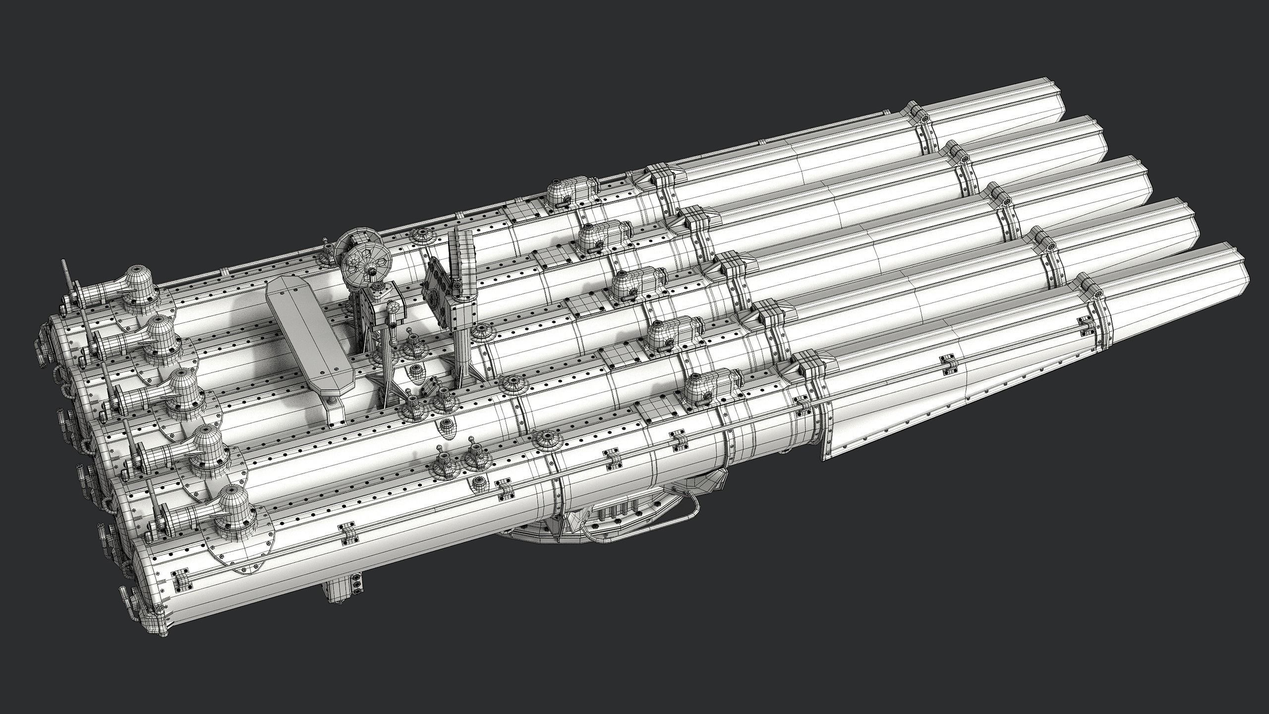 21-inch above water torpedo tubes 3D model | CGTrader