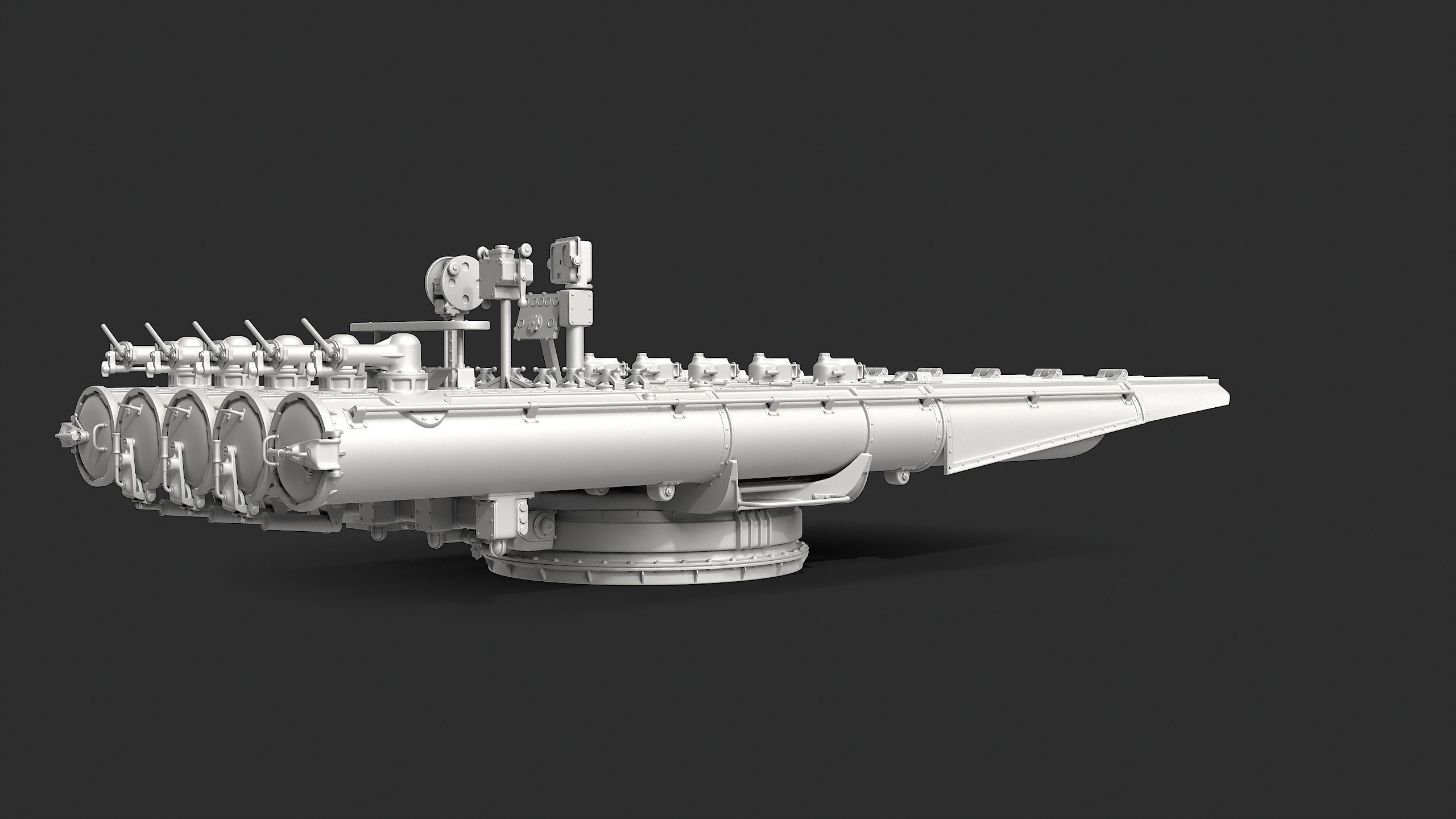 21-inch above water torpedo tubes 3D model | CGTrader