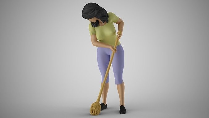 Cleaning Staff 3D model 3D printable | CGTrader