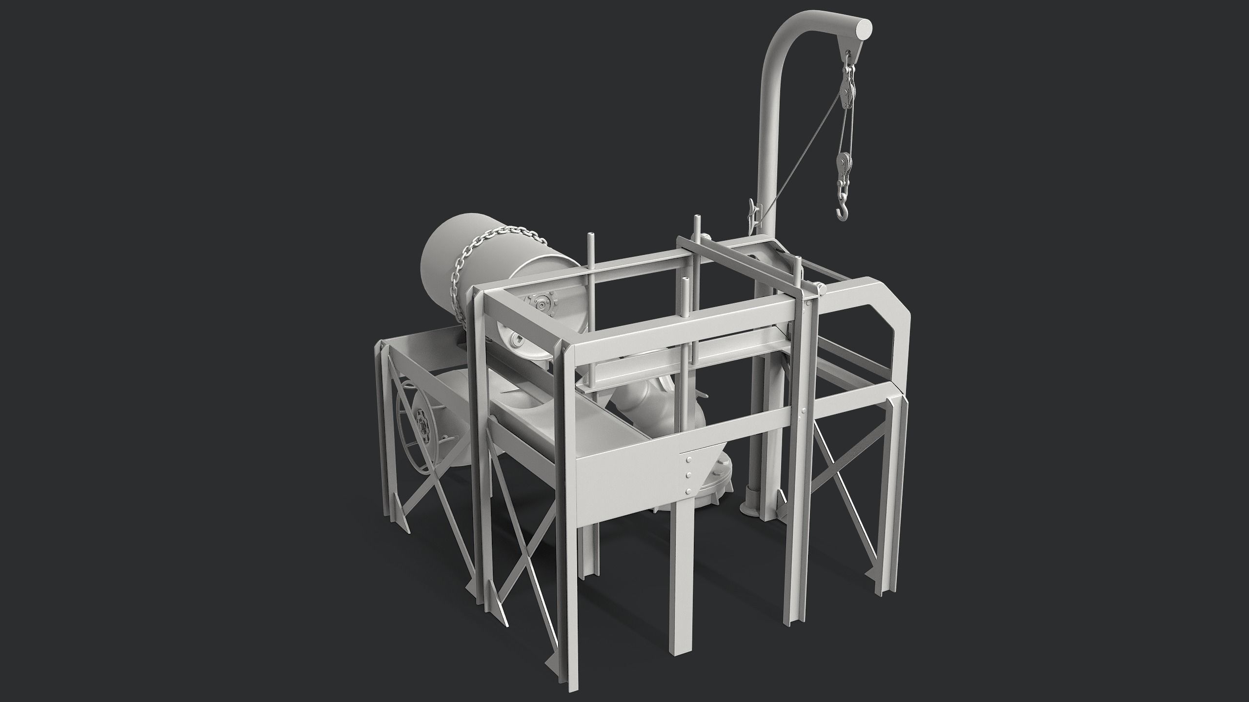 Depth Charge Projector Mk6 loader 3D model | CGTrader