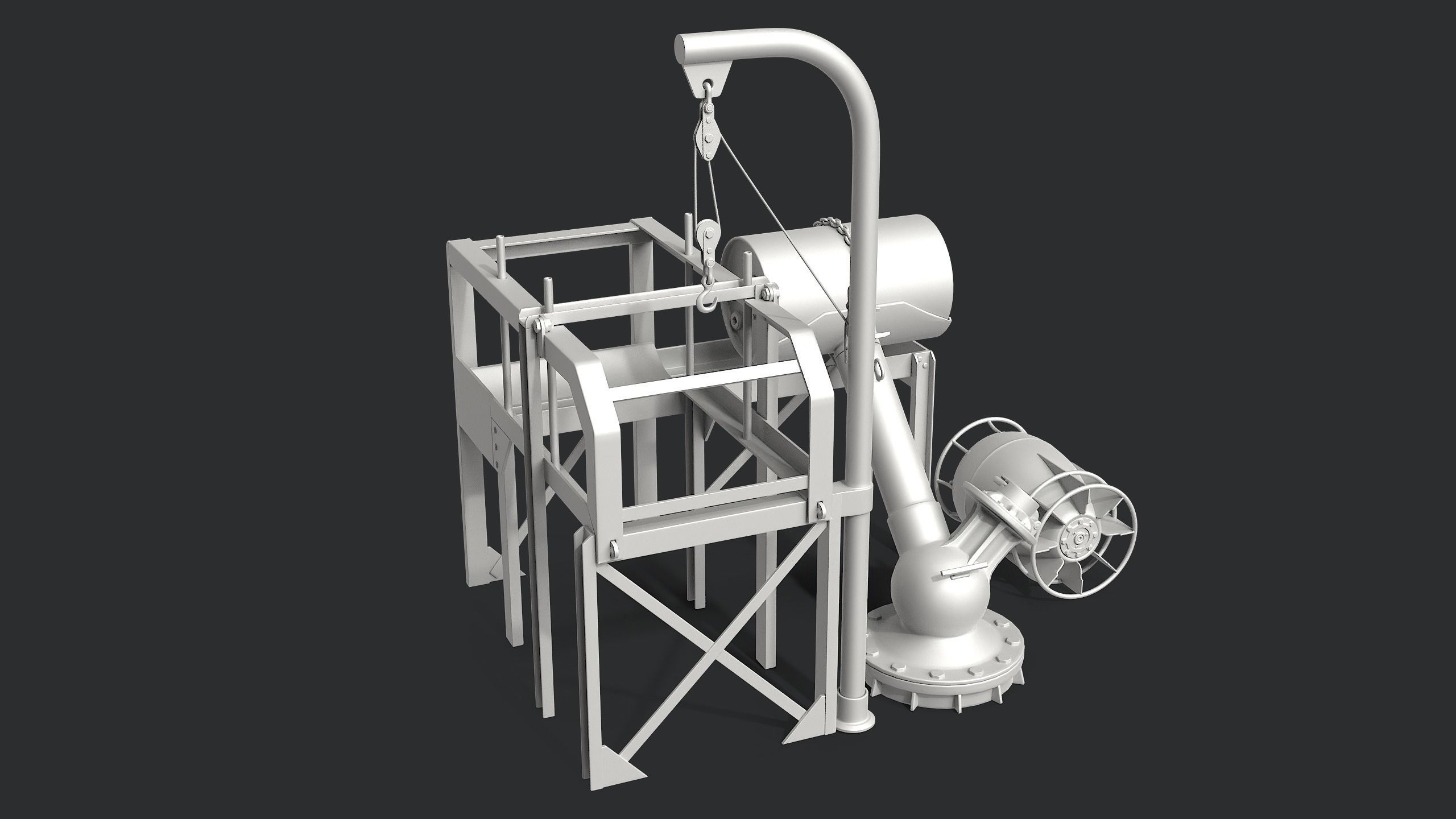 Depth Charge Projector Mk6 loader 3D model | CGTrader