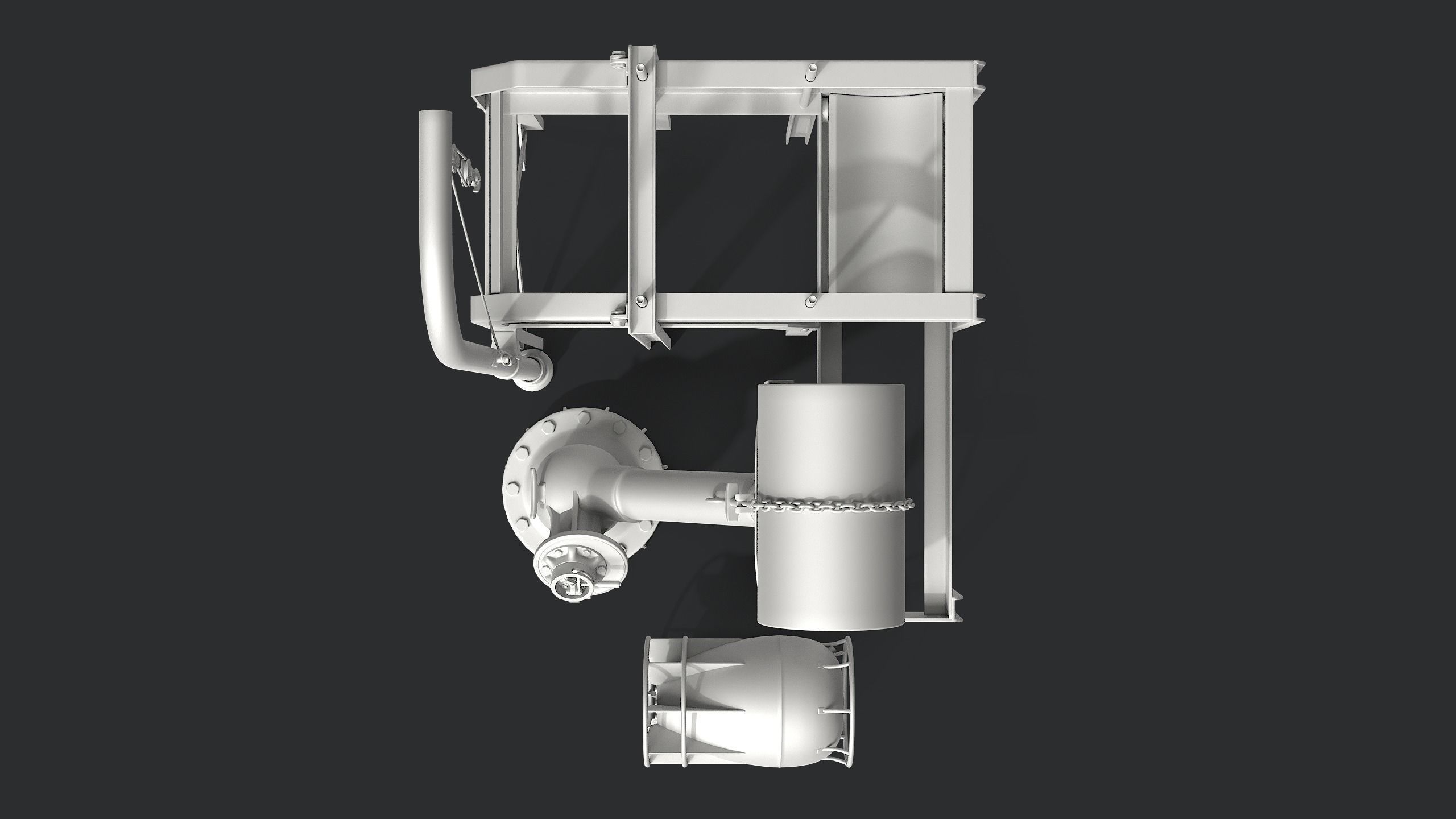 Depth Charge Projector Mk6 loader 3D model | CGTrader