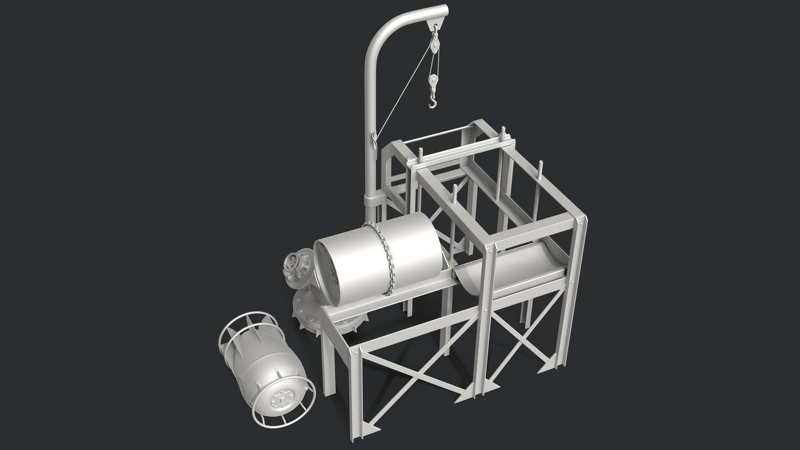 Depth Charge Projector Mk6 loader 3D model | CGTrader