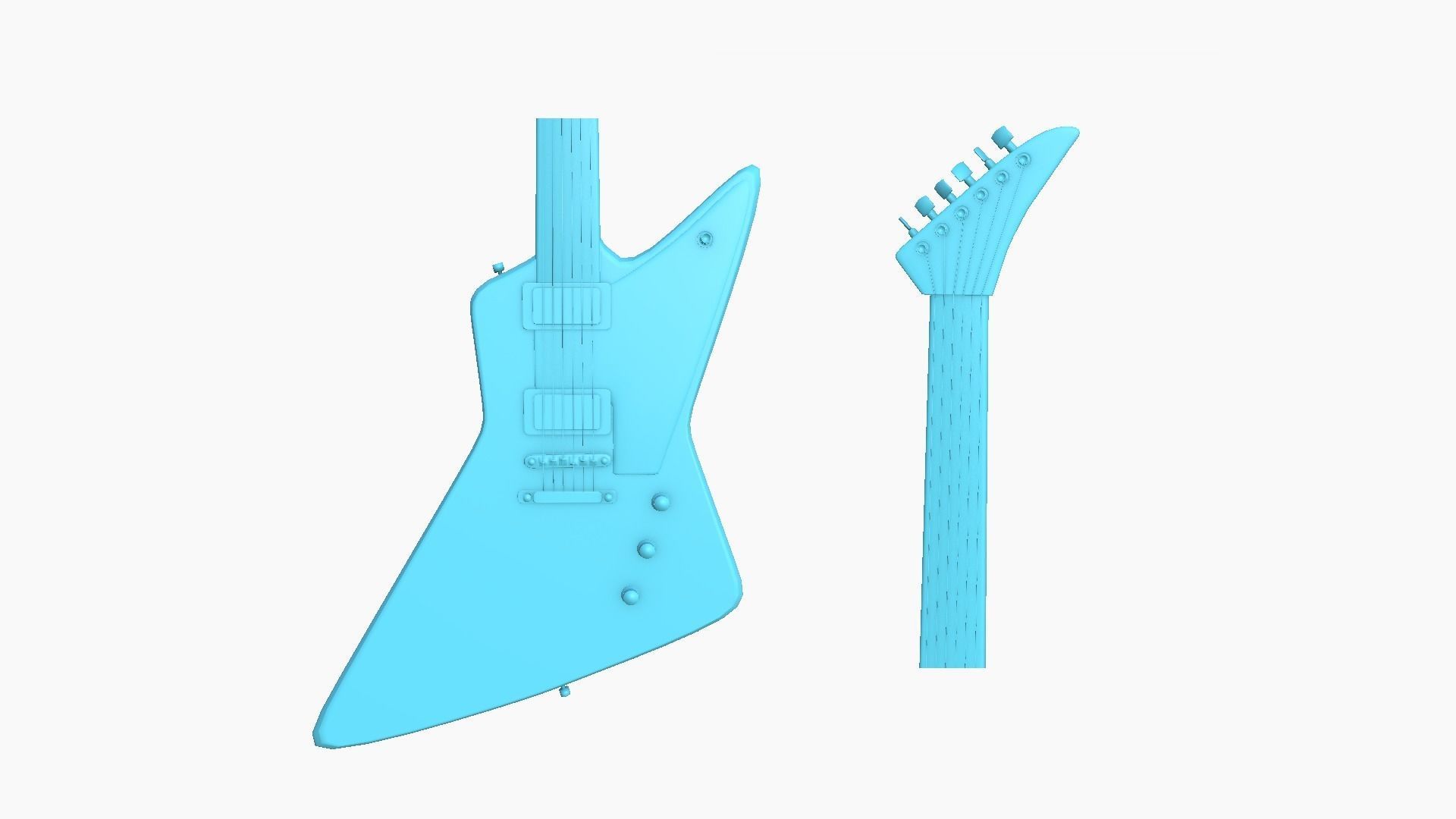3D model Electric Guitar F09 Light Wood - Music Instrument Design VR ...