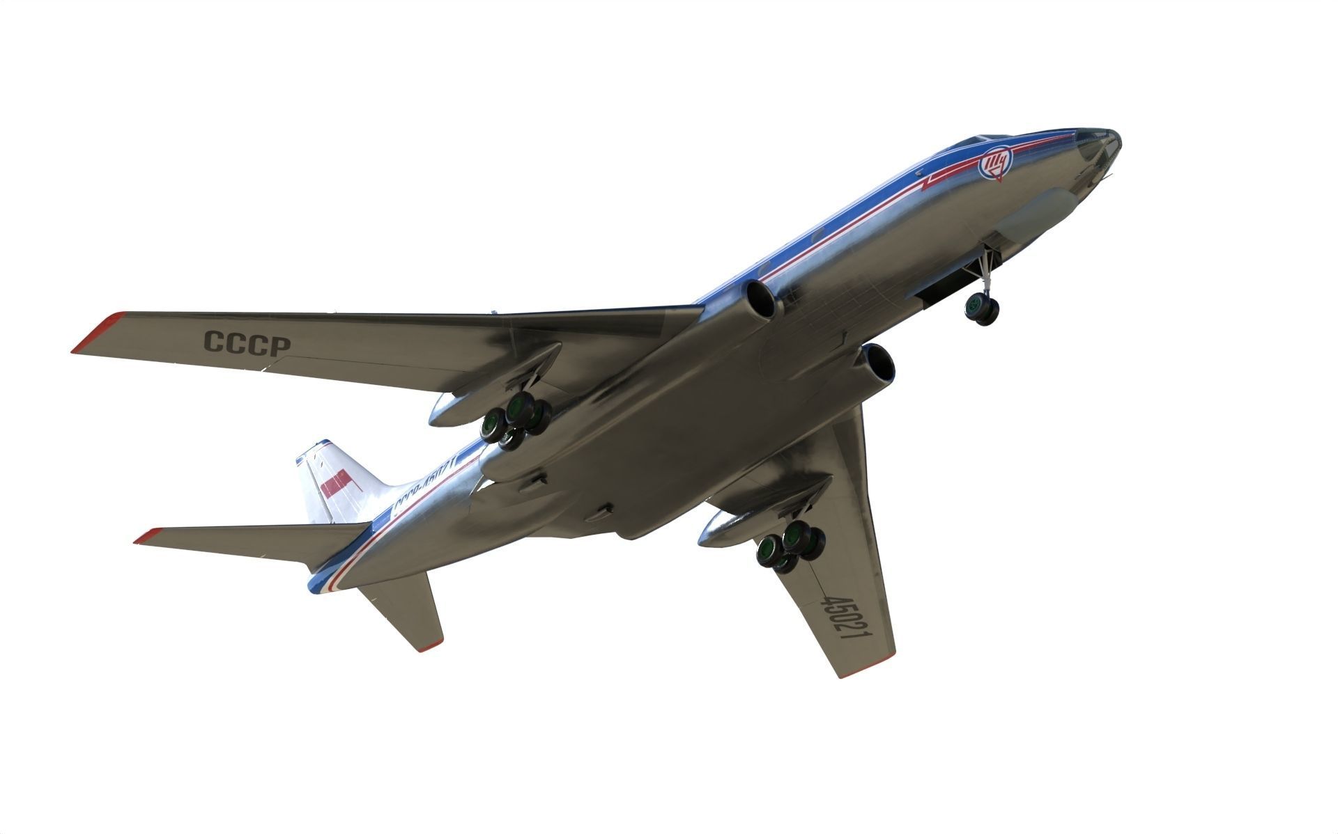 Tupolev Tu-124 3D model | CGTrader