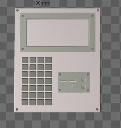 3D model Terminal with keyboard and display plus ports VR / AR / low ...