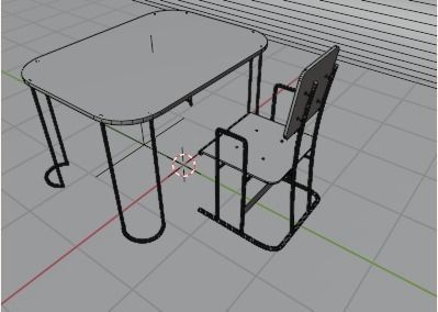 A Solid Unique Chair And Table 3D model | CGTrader