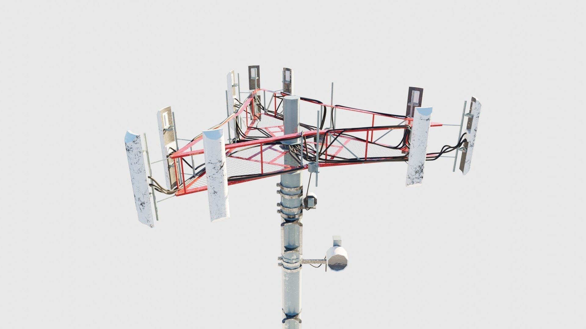 3D model cell-phone communication tower with 4k textures VR / AR / low ...