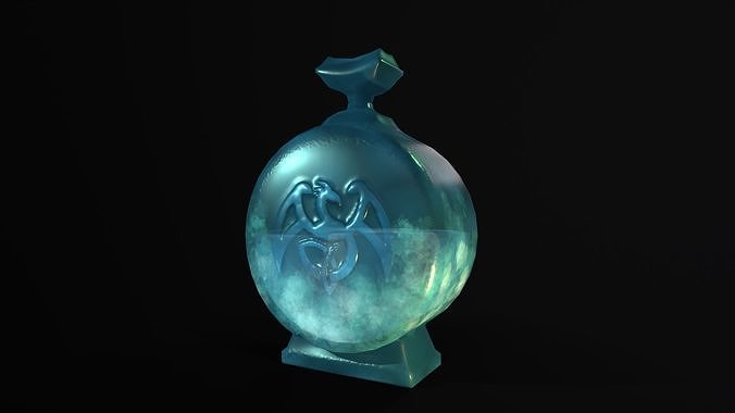 3D model Magic Glowing Dragon Potion Stylized Fantasy PBR Game Asset VR ...