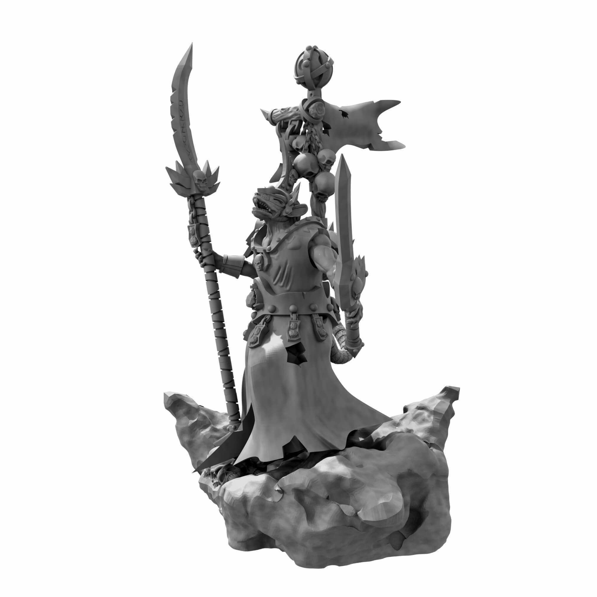 Lord Of Rats Rat Swarms Leader Multiple poses and weapons 3D model 3D ...