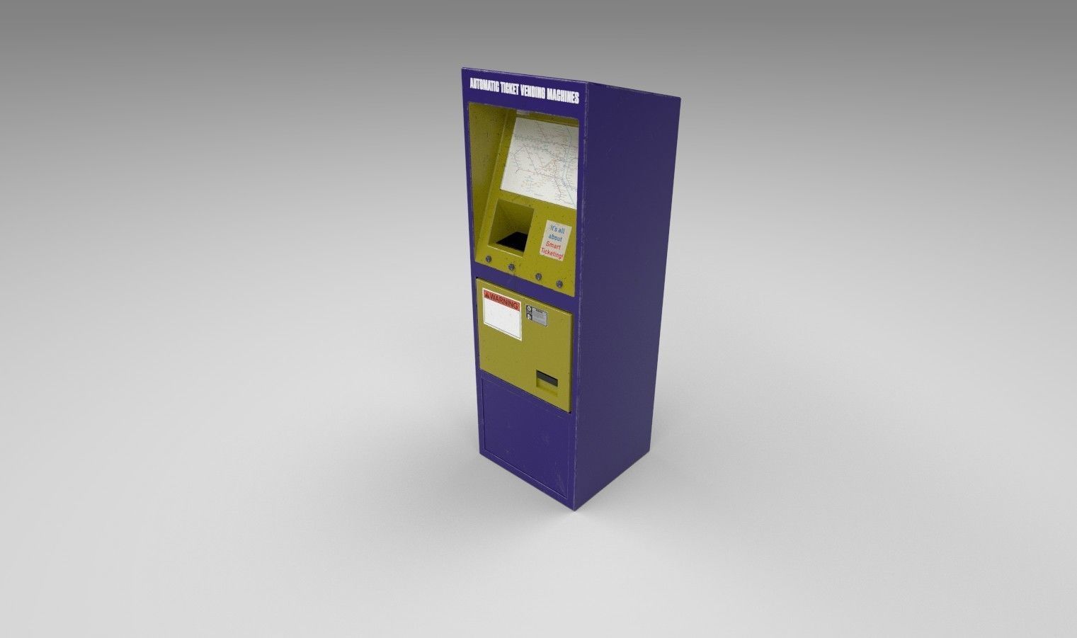 3D model Automatic Ticket Vending Machine 3D Model VR / AR / low-poly ...