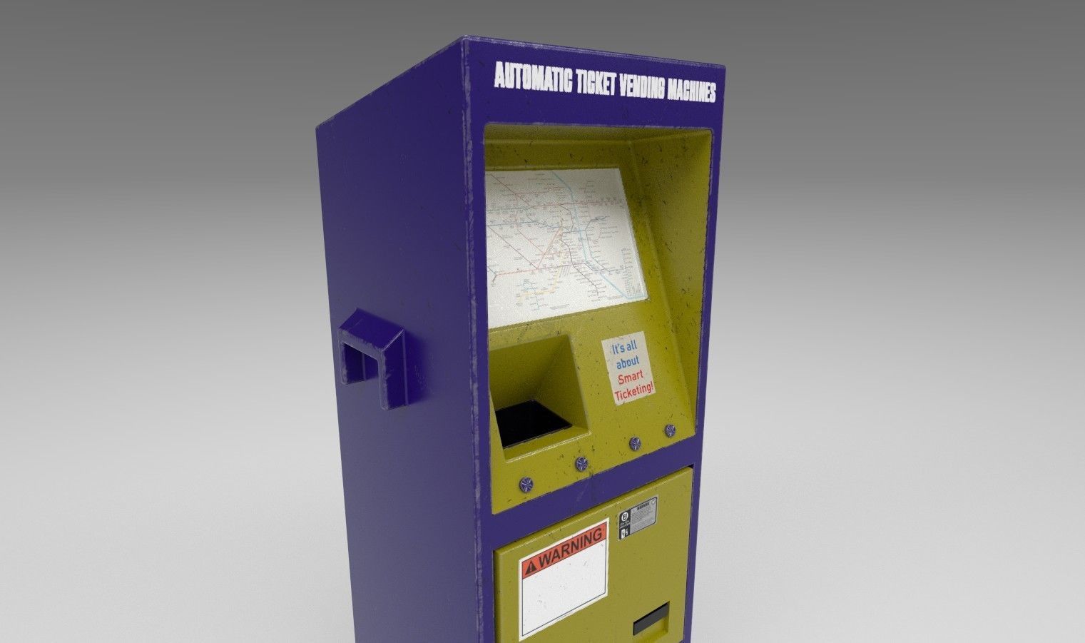 3D model Automatic Ticket Vending Machine 3D Model VR / AR / low-poly ...