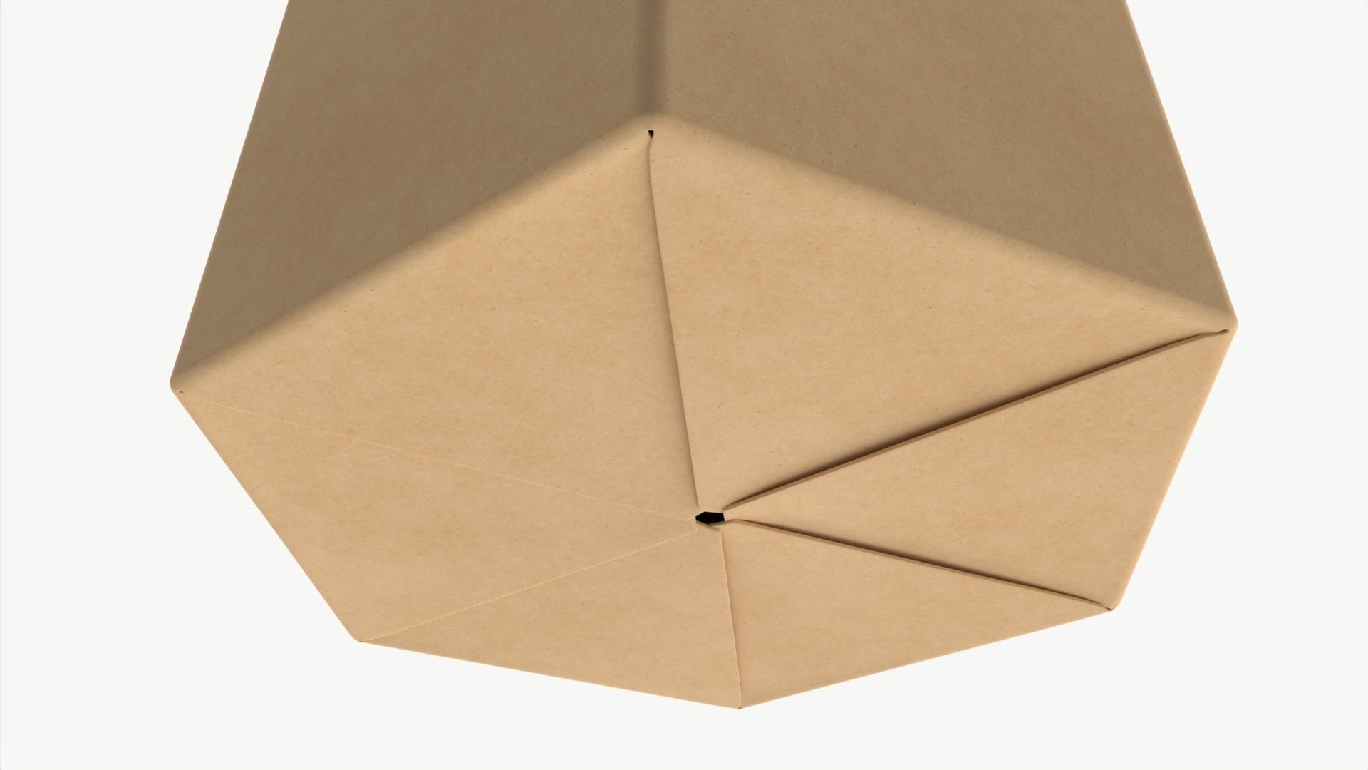 Hexagonal cardboard box with cord 3D model | CGTrader