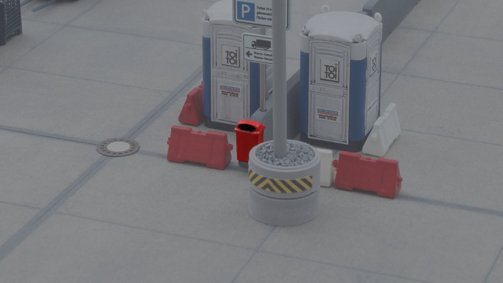 trash bin h0 scale 1-87 3D model 3D printable | CGTrader