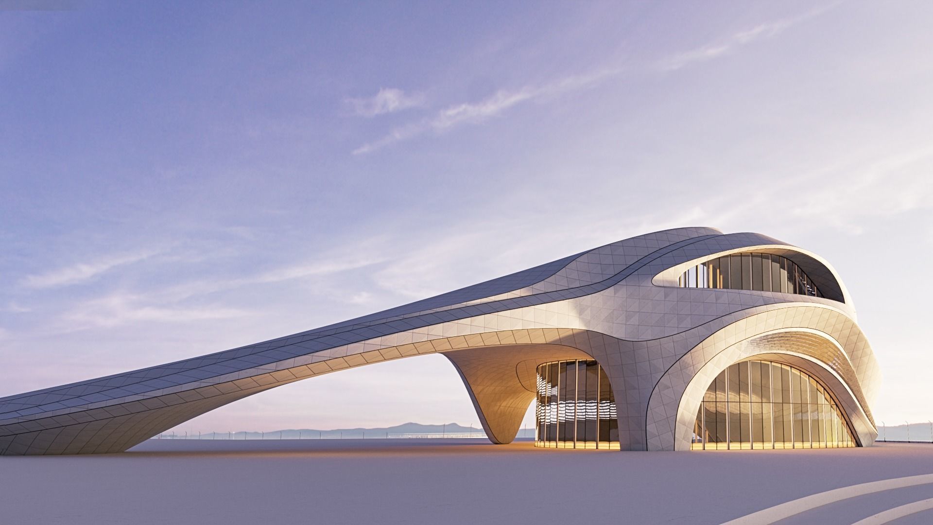 Futuristic building 47 3D model | CGTrader