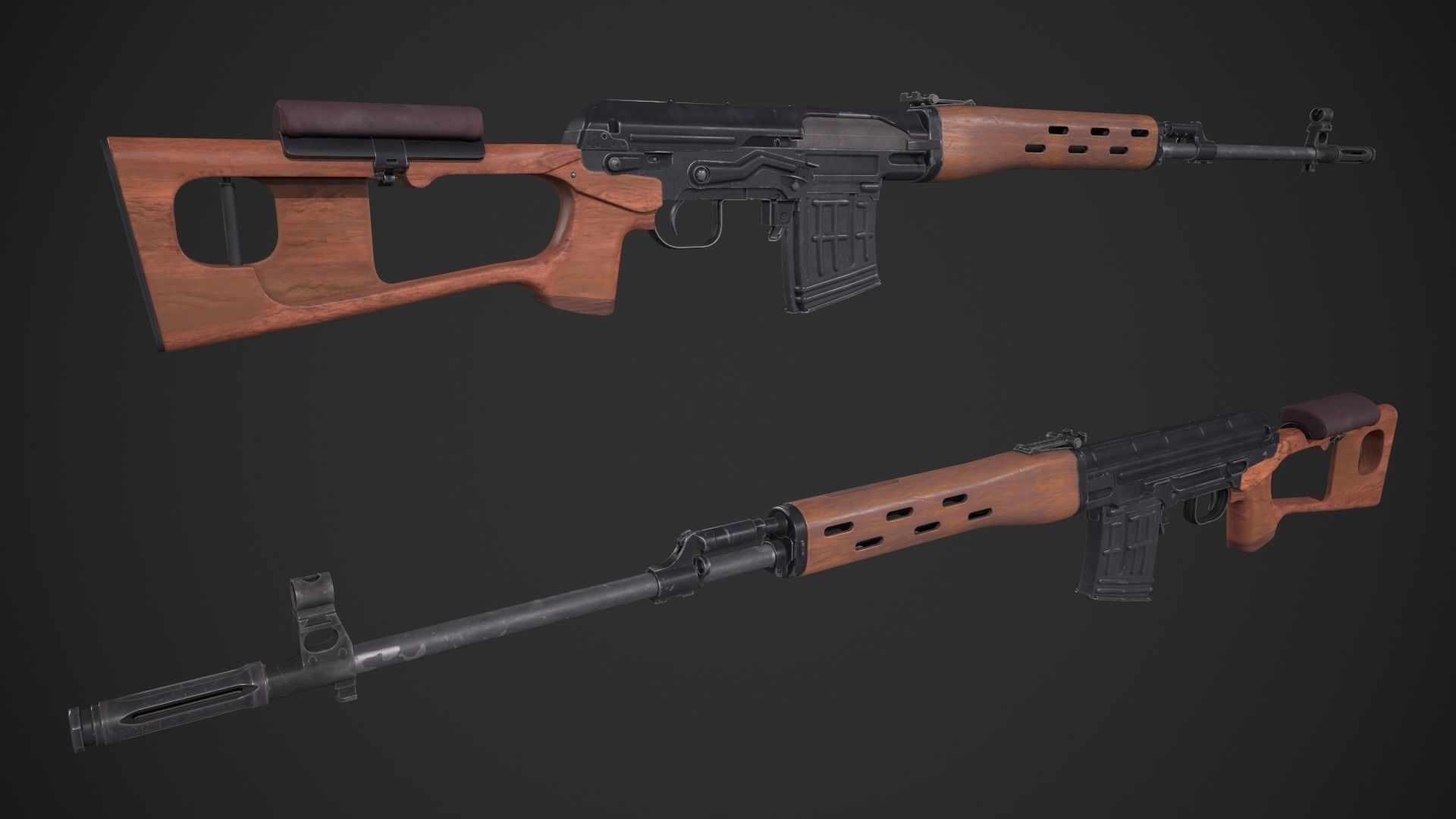 3D model SVD Dragunov Sniper Rifle VR / AR / low-poly | CGTrader