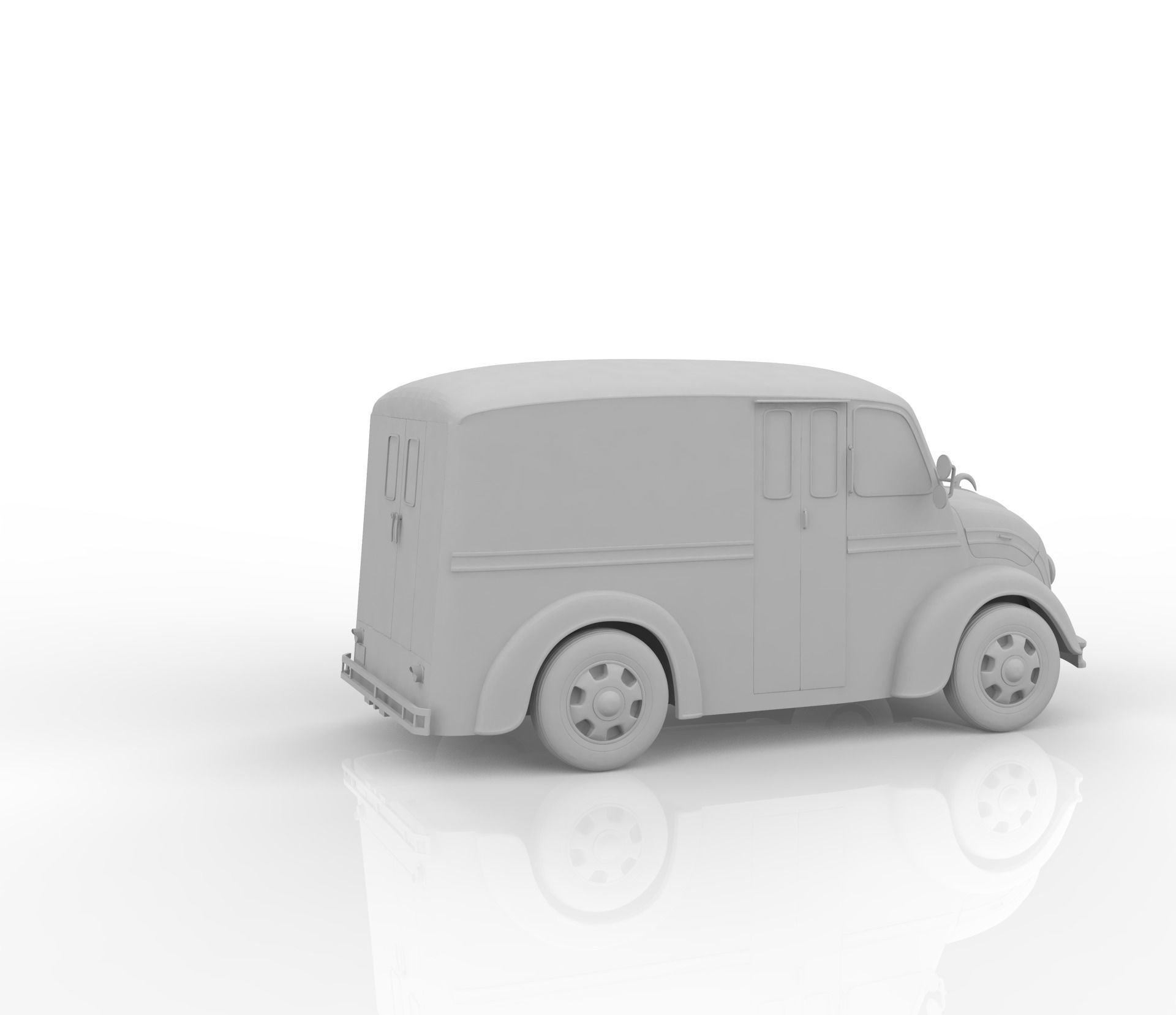 Divco 206 Milk Truck 1953 3D model 3D printable | CGTrader
