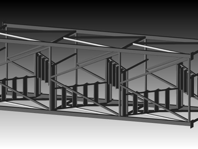 Lattice girder pillar with stairways free 3D model | CGTrader