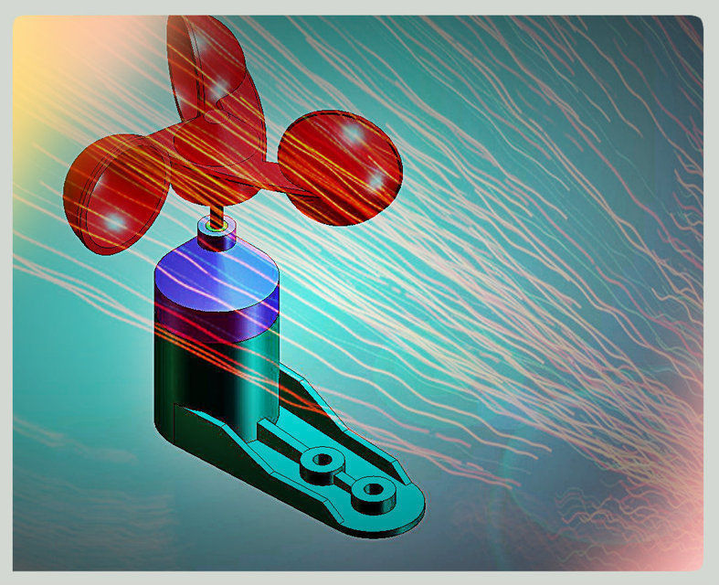 Anemometer free 3D model | CGTrader