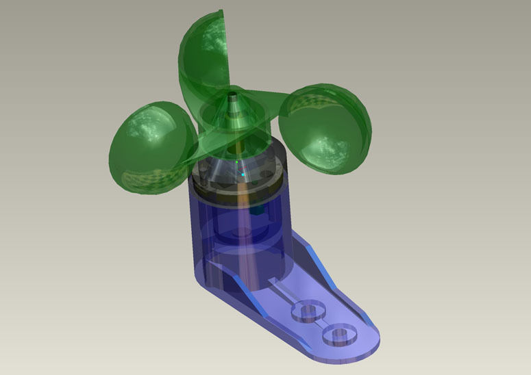 Anemometer wind turbine free 3D model | CGTrader