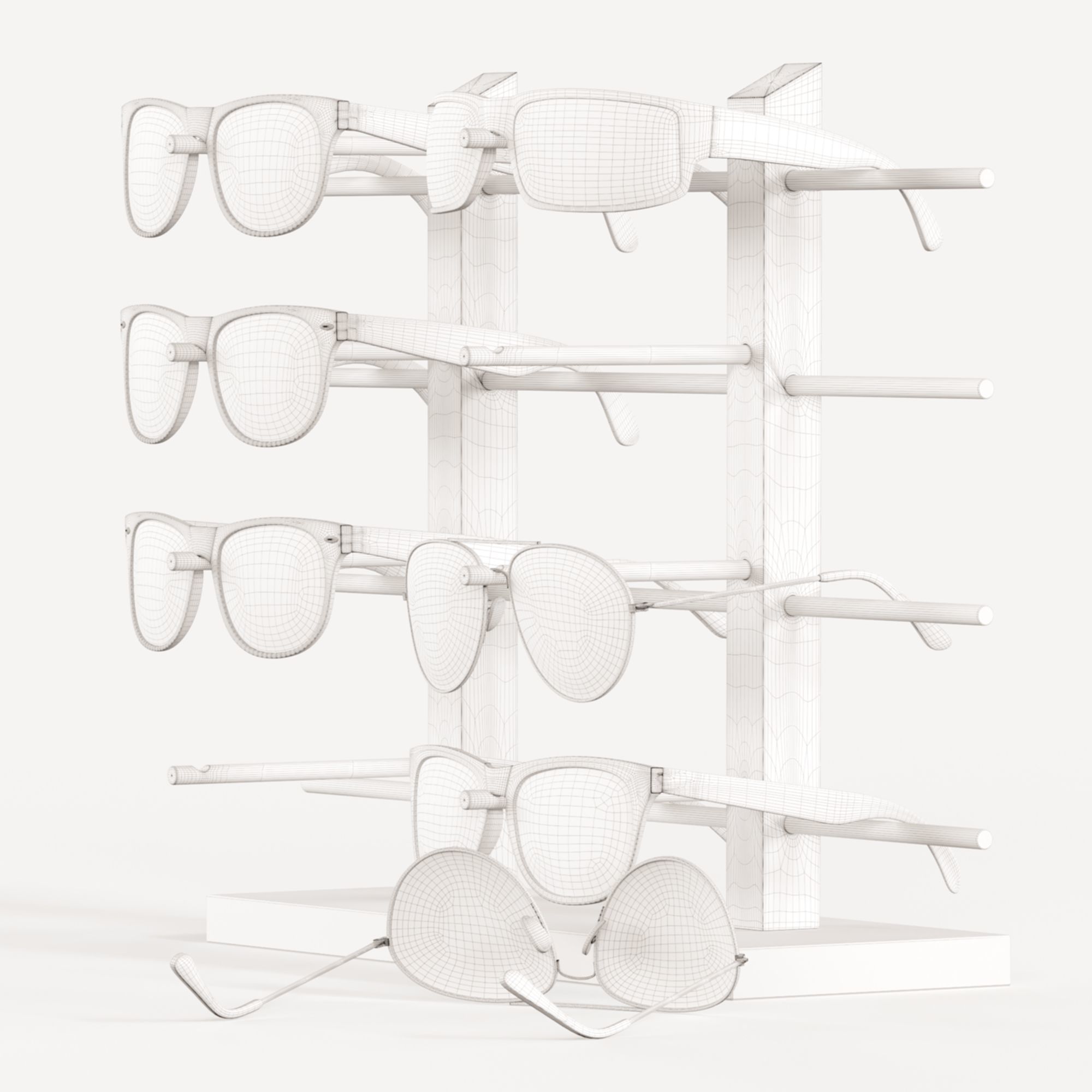 Wooden Sunglass Display Stand 3D model | CGTrader