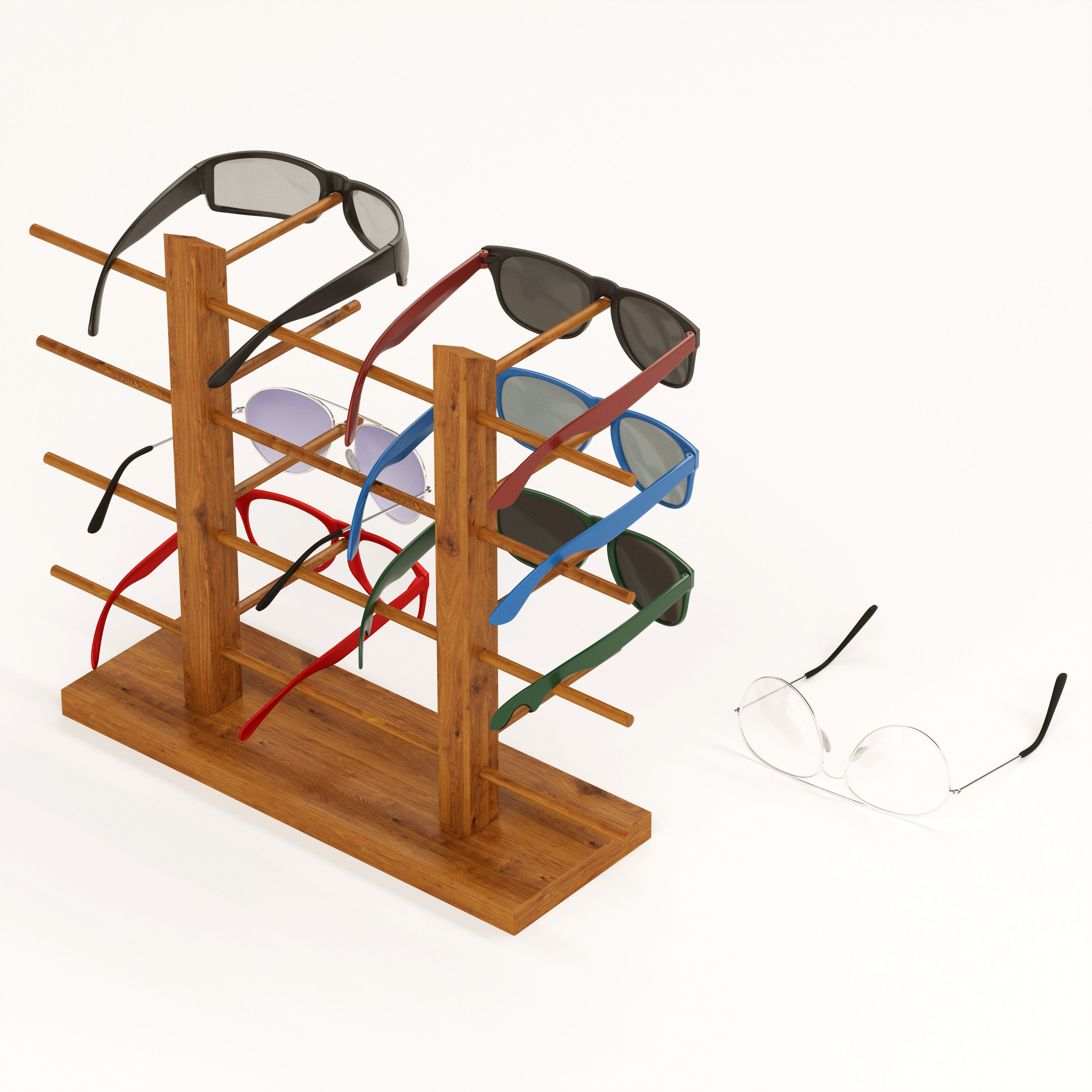 Wooden Sunglass Display Stand 3D model | CGTrader