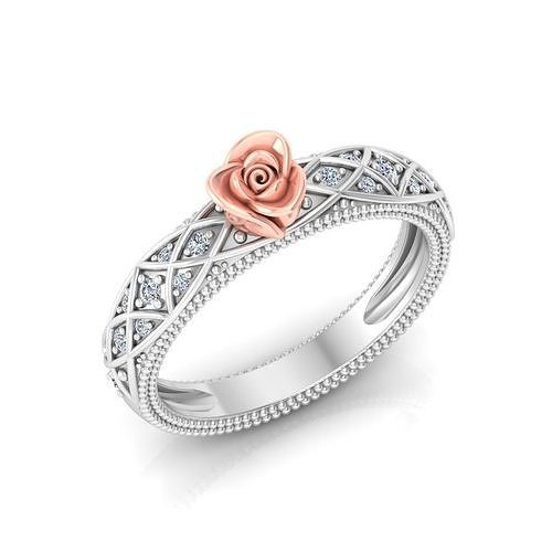 Rose Flower Ring 3D print model 3D model 3D printable | CGTrader