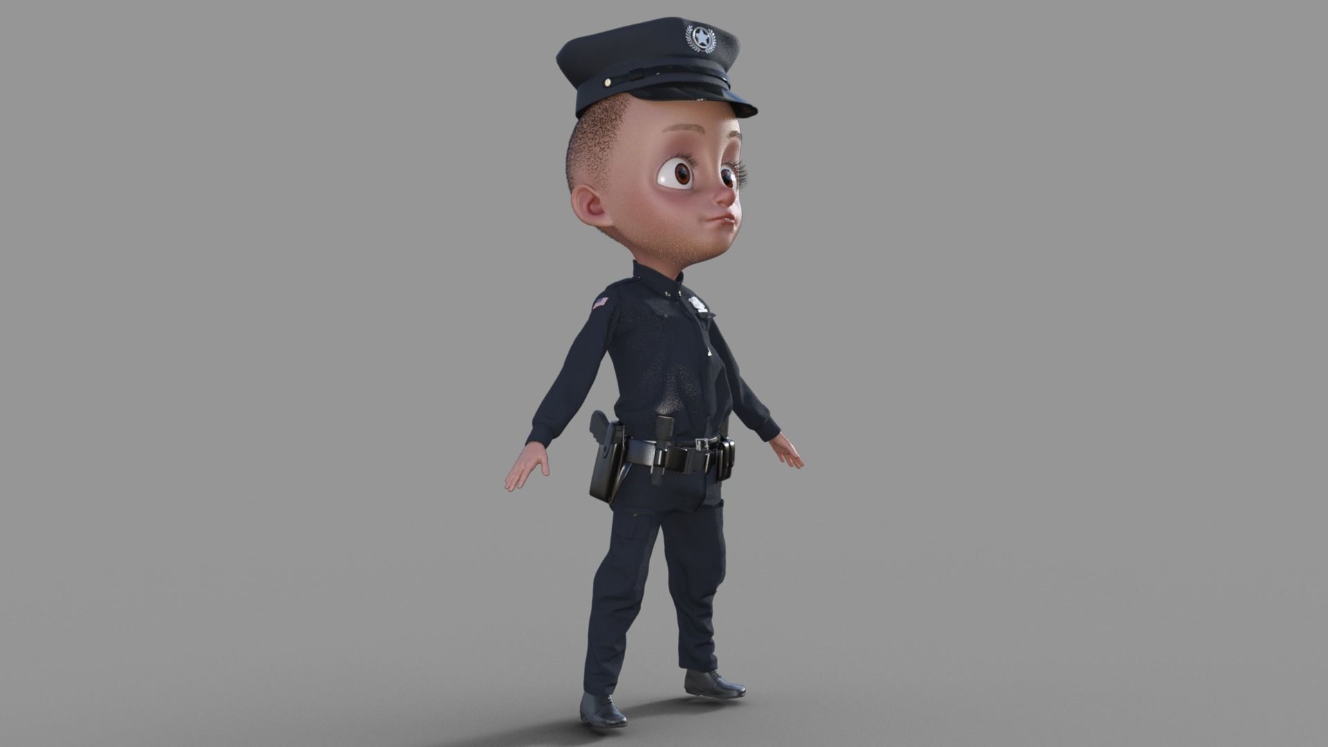 3D Cartoon Police Man 3D model | CGTrader