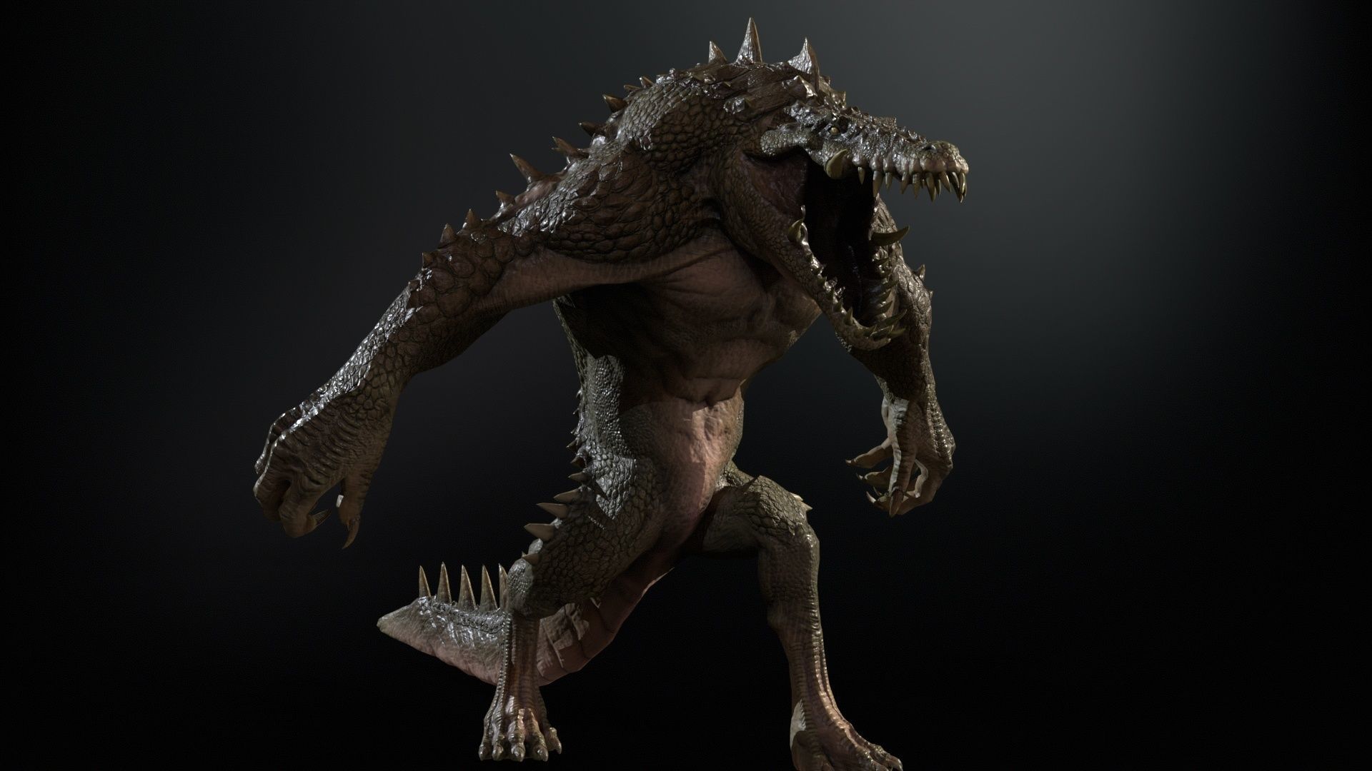 3D model MutantCrocodile crocodile creature VR / AR / low-poly | CGTrader