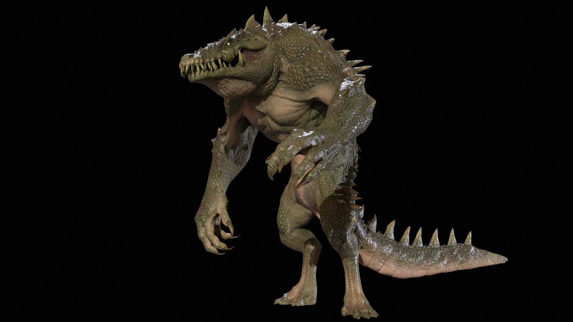 3D model MutantCrocodile crocodile creature VR / AR / low-poly | CGTrader