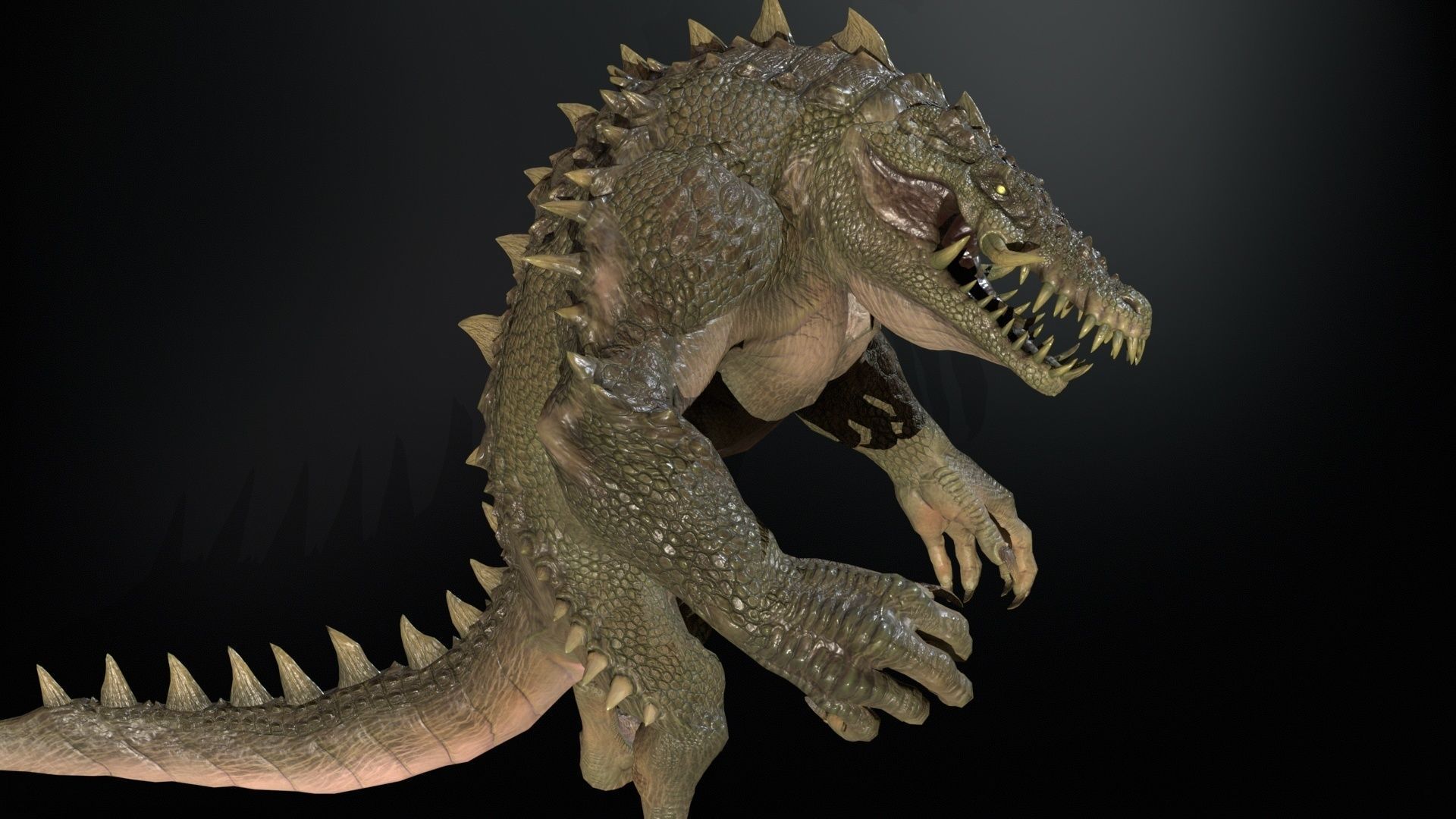 3D model MutantCrocodile crocodile creature VR / AR / low-poly | CGTrader