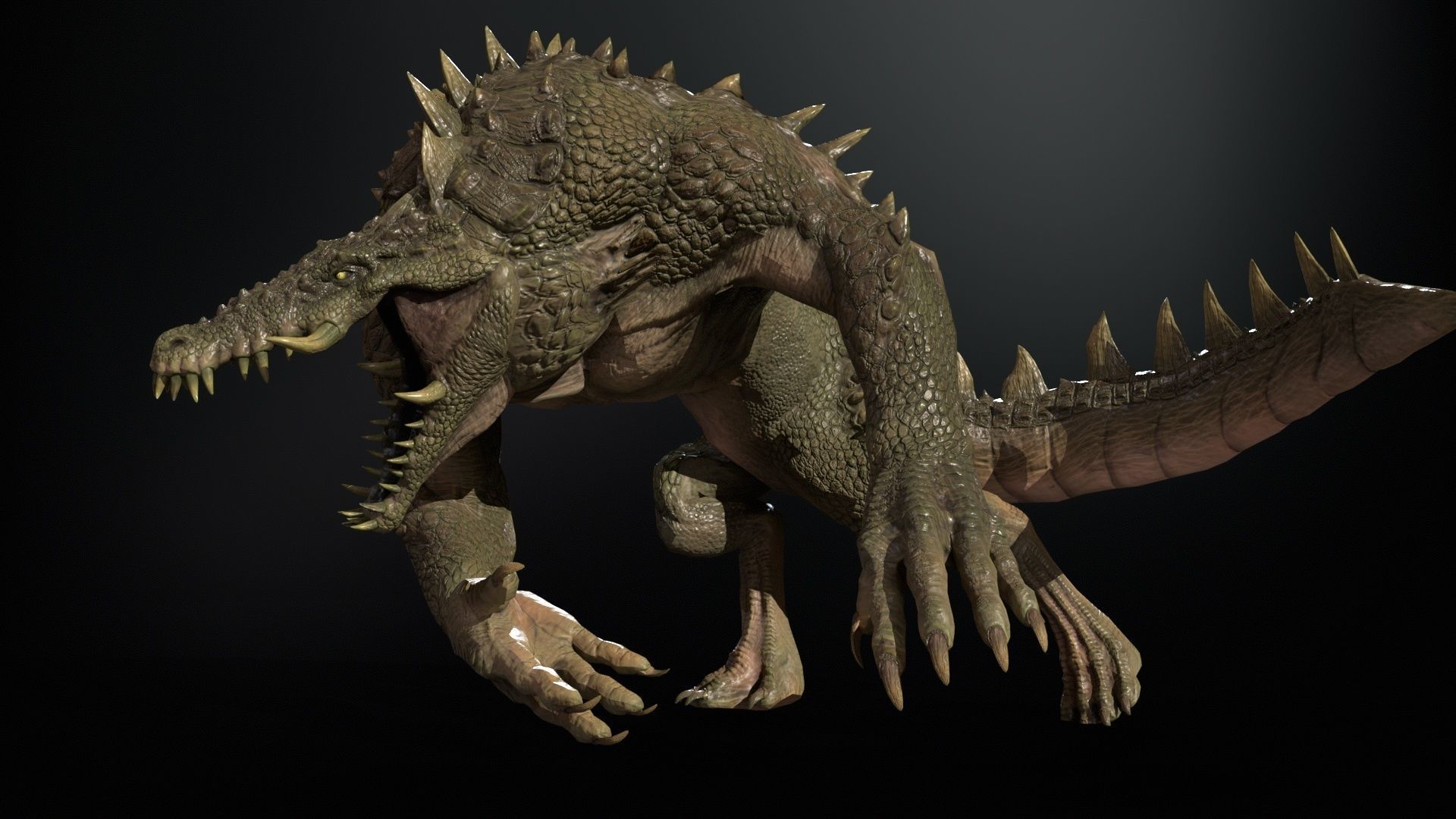 3D model MutantCrocodile VR / AR / low-poly | CGTrader