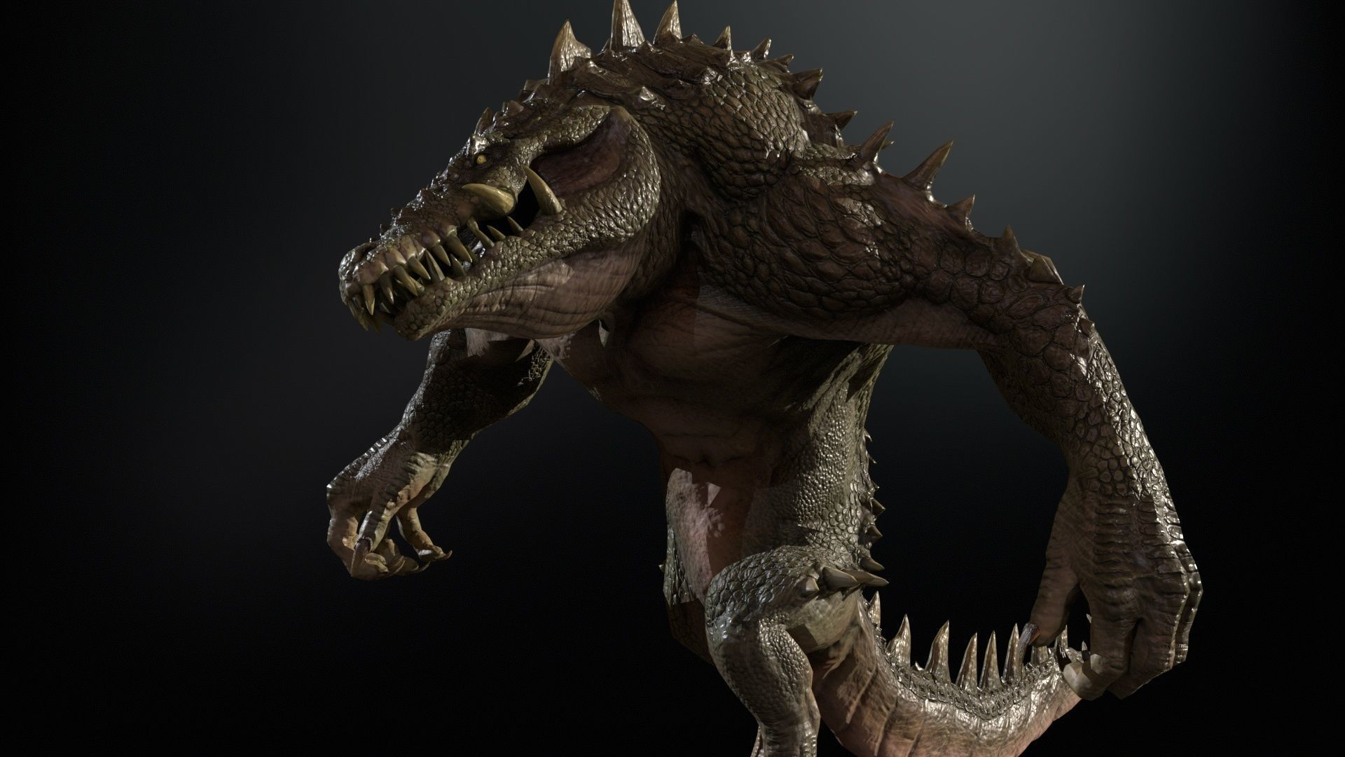 3D model MutantCrocodile crocodile creature VR / AR / low-poly | CGTrader