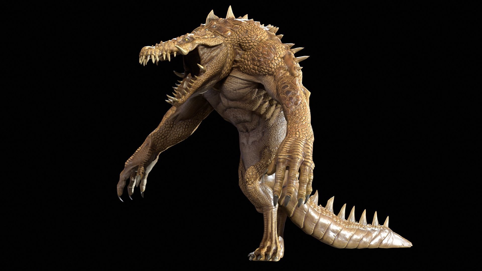 3D model MutantCrocodile crocodile creature VR / AR / low-poly | CGTrader