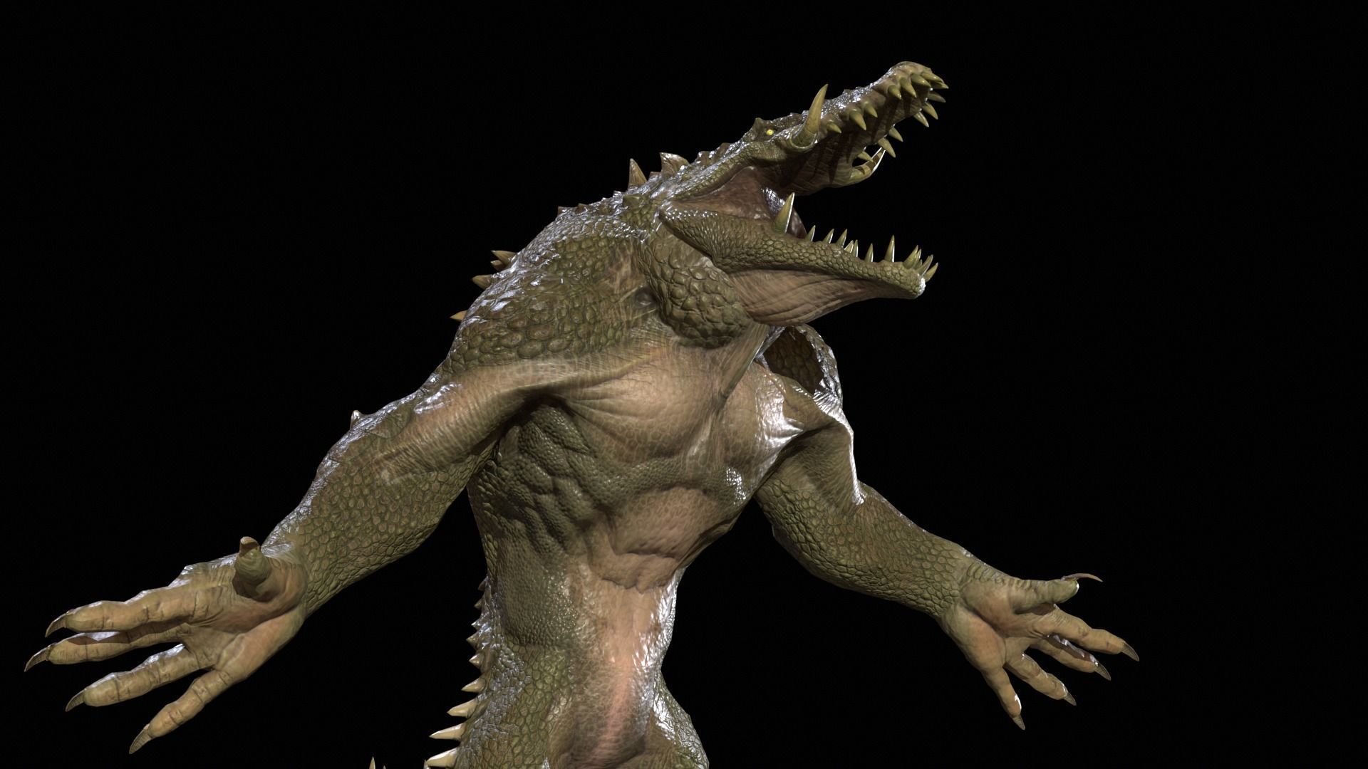 3D model MutantCrocodile crocodile creature VR / AR / low-poly | CGTrader